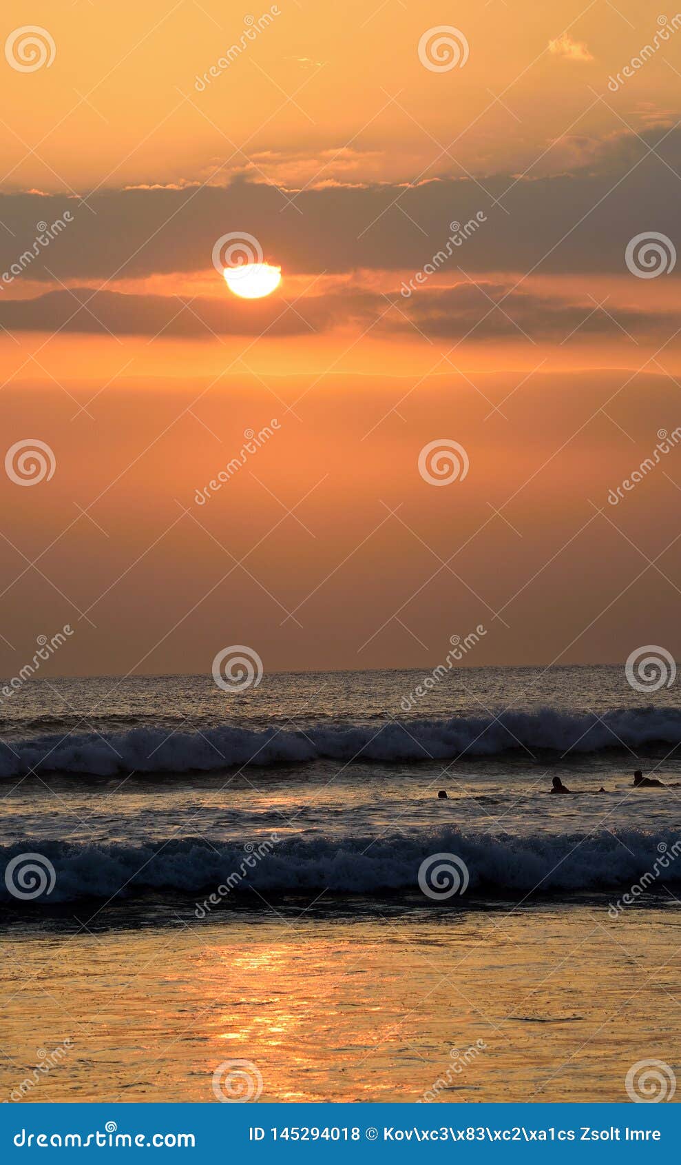 Sunset in Bali. stock photo. Image of water, outdoor - 145294018