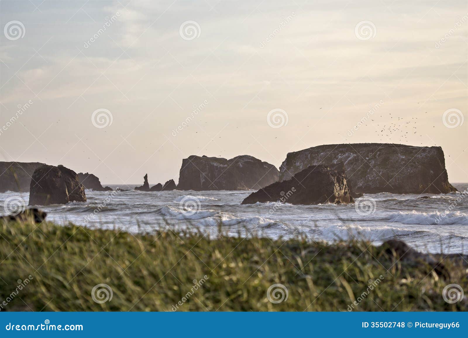 Sunset Bandon Oregon stock photo. Image of nature, southern - 35502748