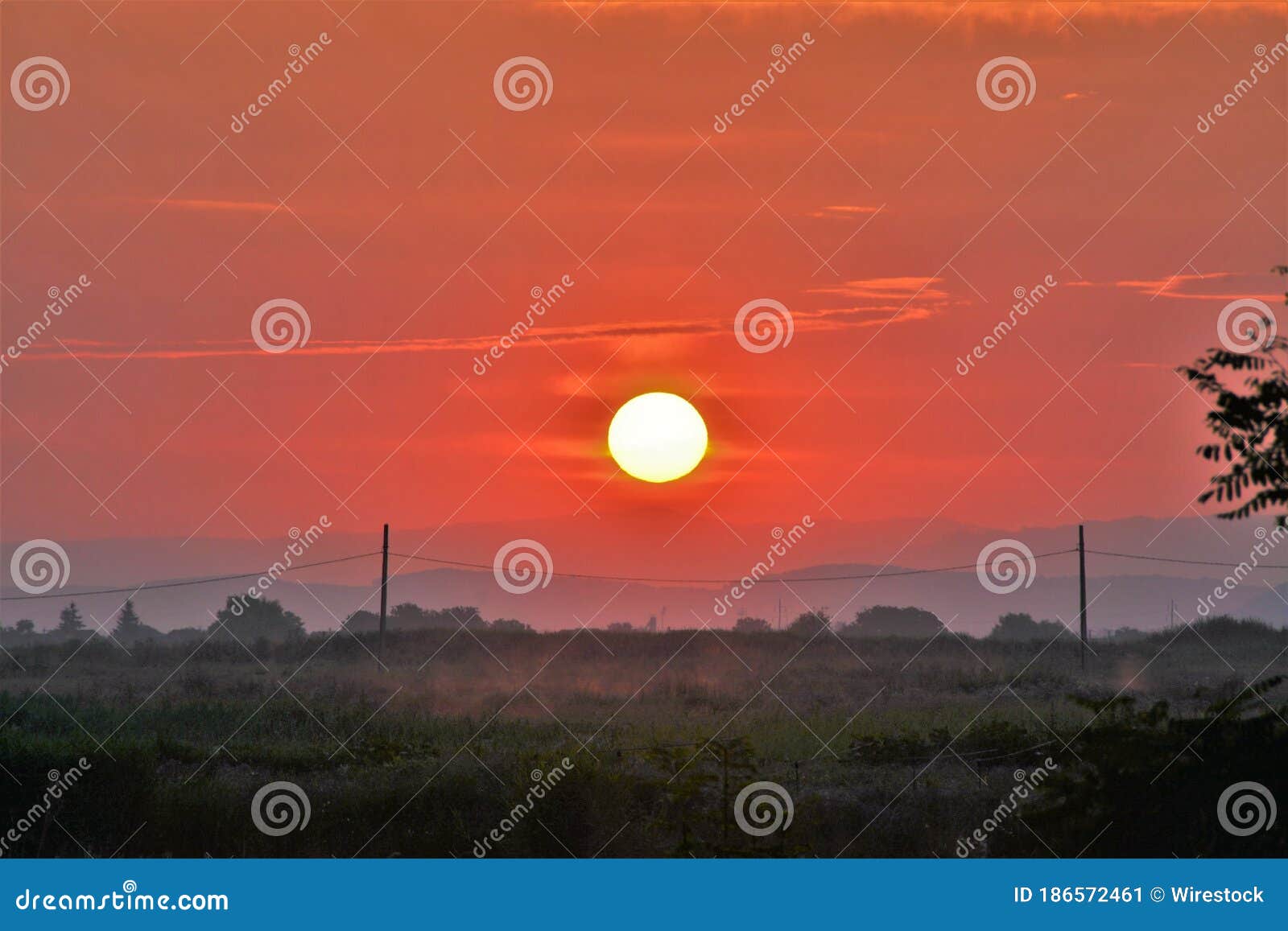 Sunset in the Baragan Plain Romania Stock Image - Image of dreamland ...