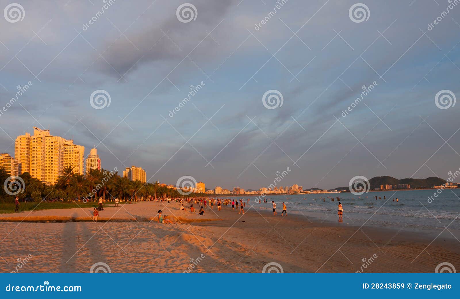 Sunset bath editorial stock image. Image of clouds, beach - 28243859