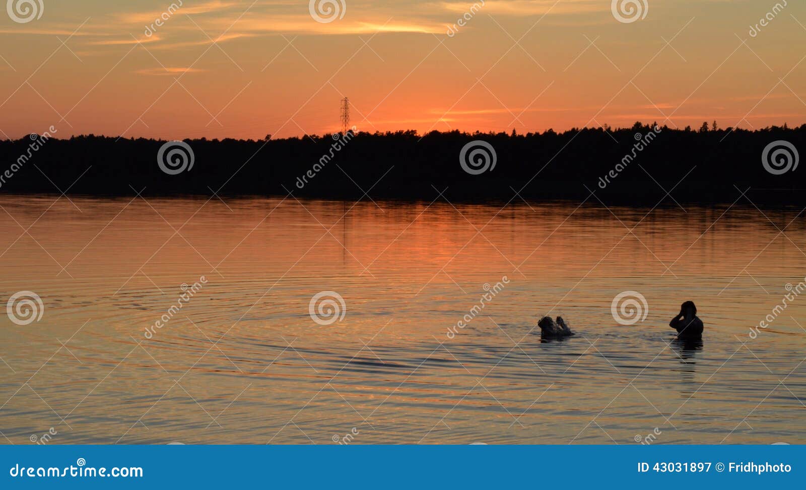 Sunset bath stock image. Image of undending, lake, loving - 43031897