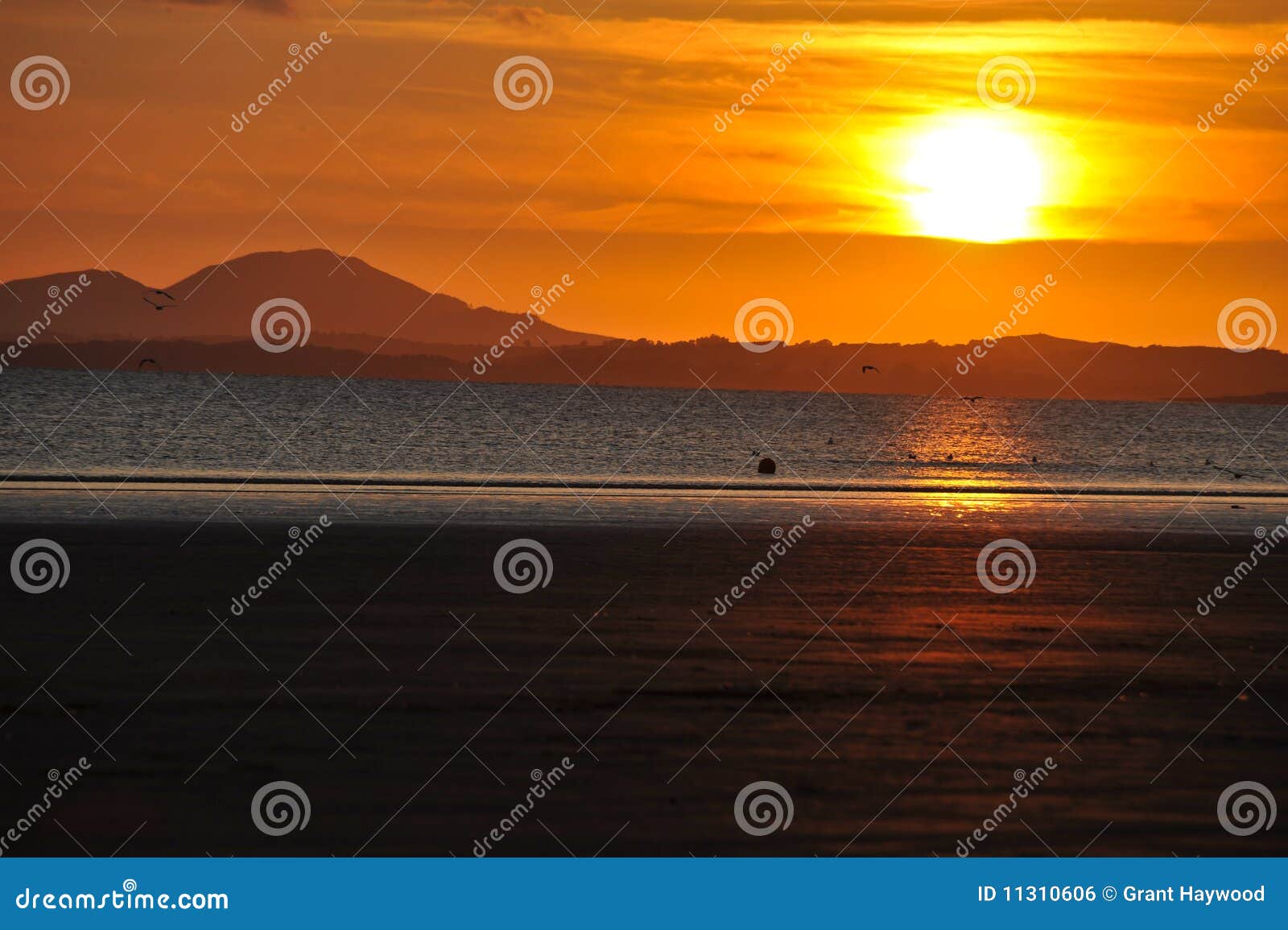 Sunset at the beach stock photo. Image of cloud, peace - 11310606