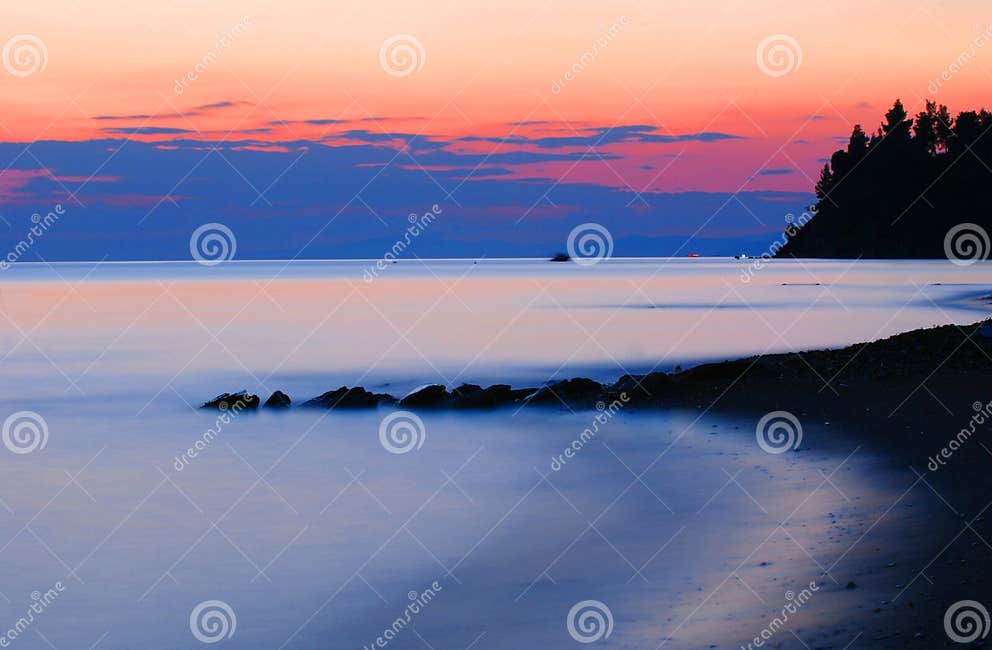 Sunset at the beach stock image. Image of evening, twilight - 3054563