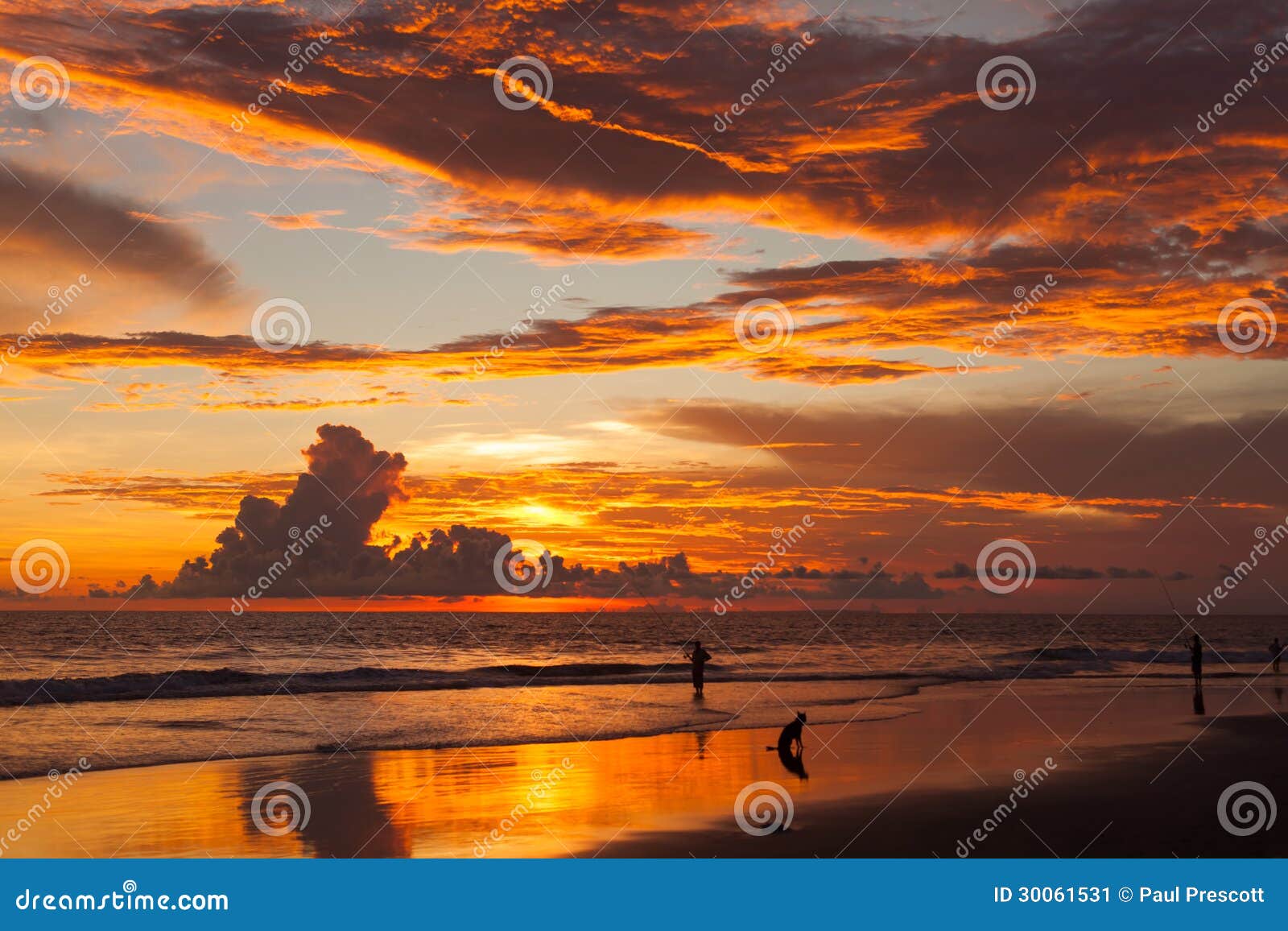 Sunset in Bali stock image. Image of indonesia, summer - 30061531