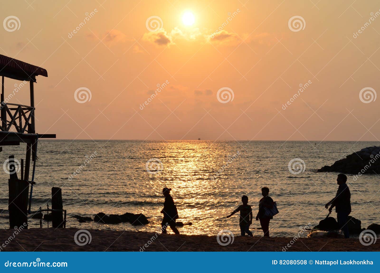 Sunset on the Beach Beautiful and Nice Shot Editorial Stock Photo ...