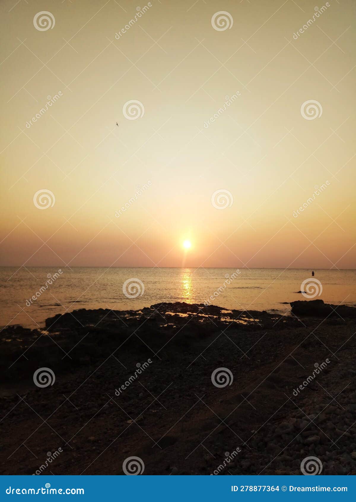 Sunset on Beach of Bondo Jepara Central Java Stock Photo - Image of ...
