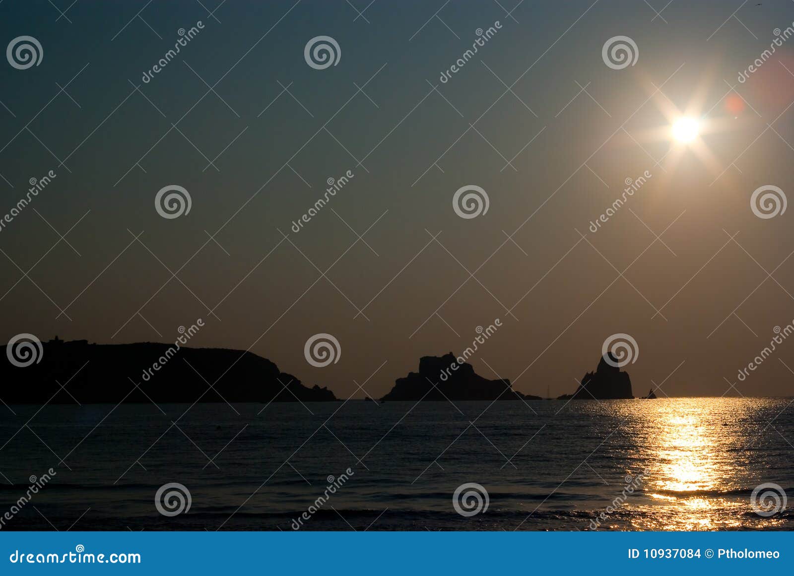 Sunset on the Beach of Estartit Stock Photo - Image of sunrise, islands ...