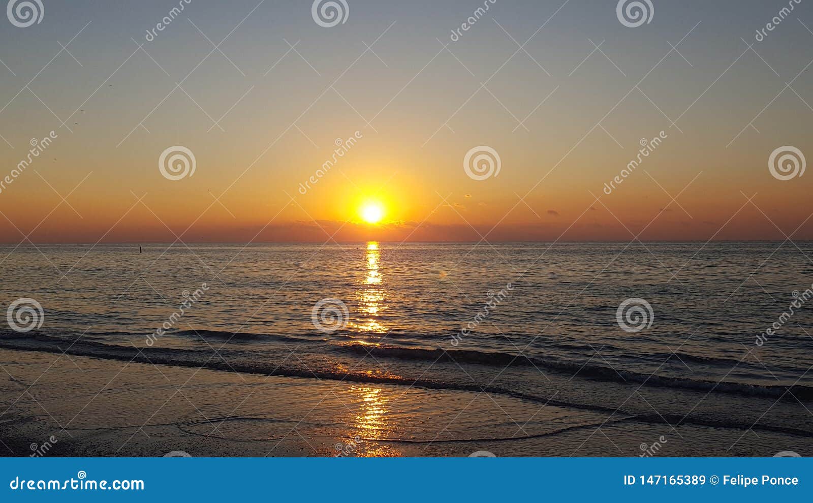 Sunset at Beach. Florida. Indian Rocks Stock Image - Image of florida ...