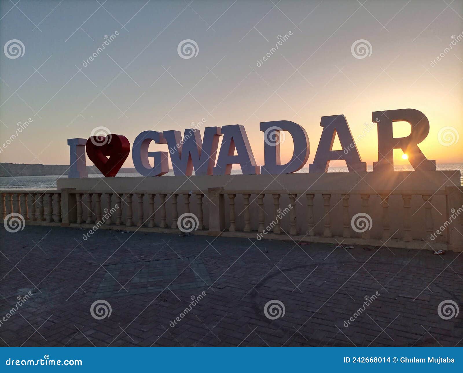 Sunset at beach gwadar stock photo. Image of screenshot - 242668014