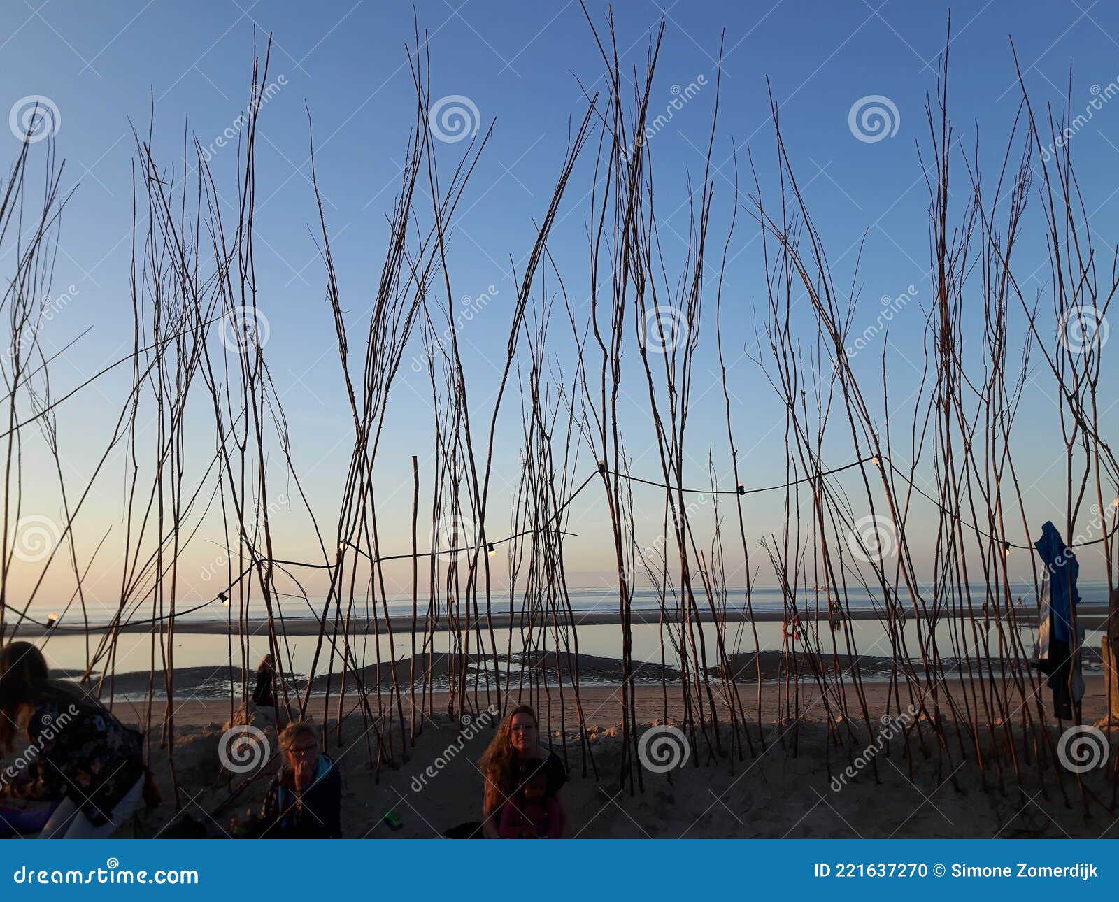 Sunset on the Beach at the Island Vlieland Stock Photo - Image of ...