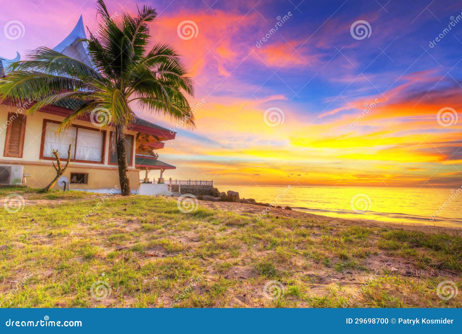 Sunset on the Beach of Koh Kho Khao Island Stock Photo - Image of ...