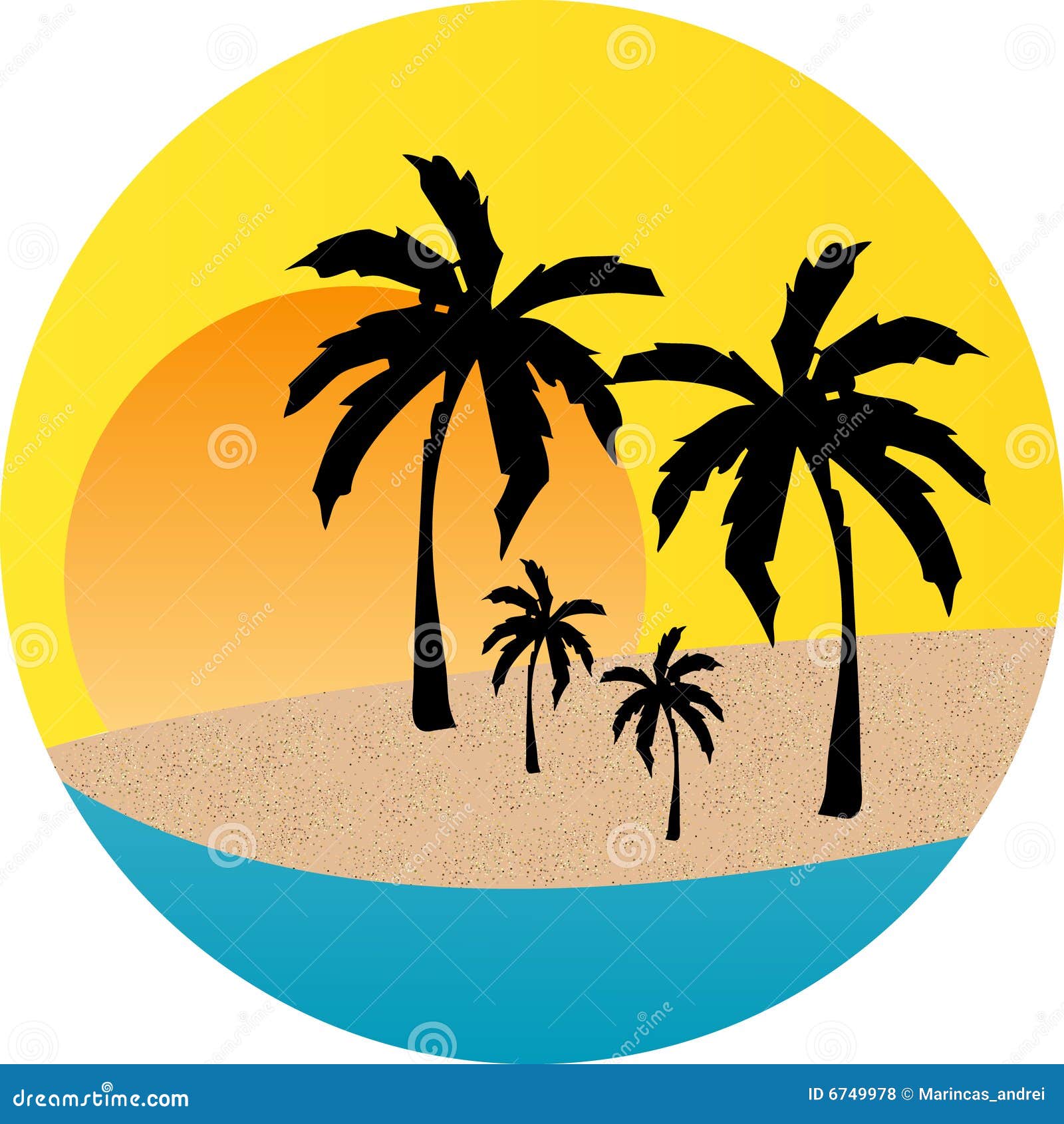 Sunset Beach label stock vector. Illustration of atmosphere - 6749978