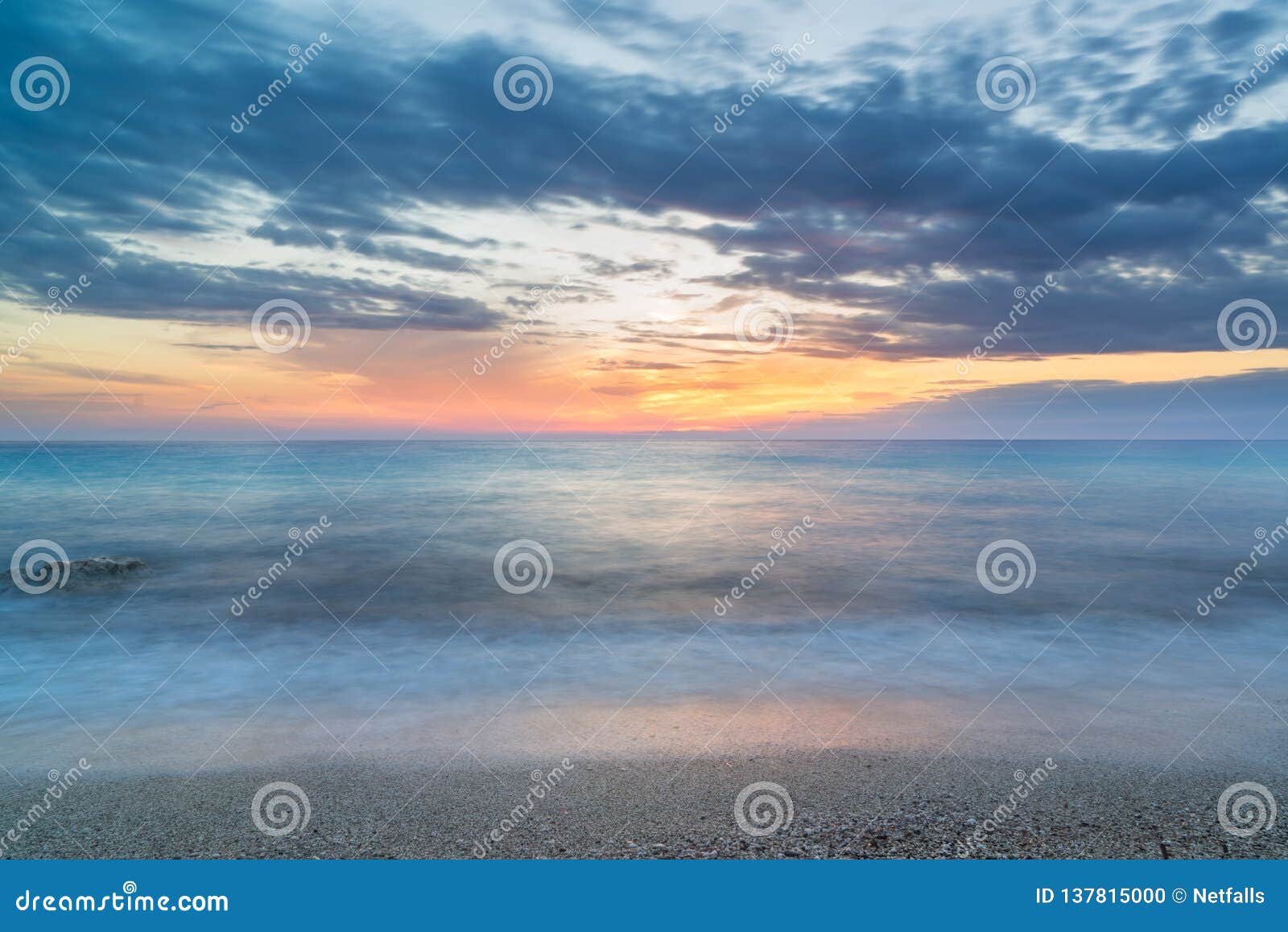 Sunset at the Beach in Lefkada Stock Photo - Image of lake, reflection ...