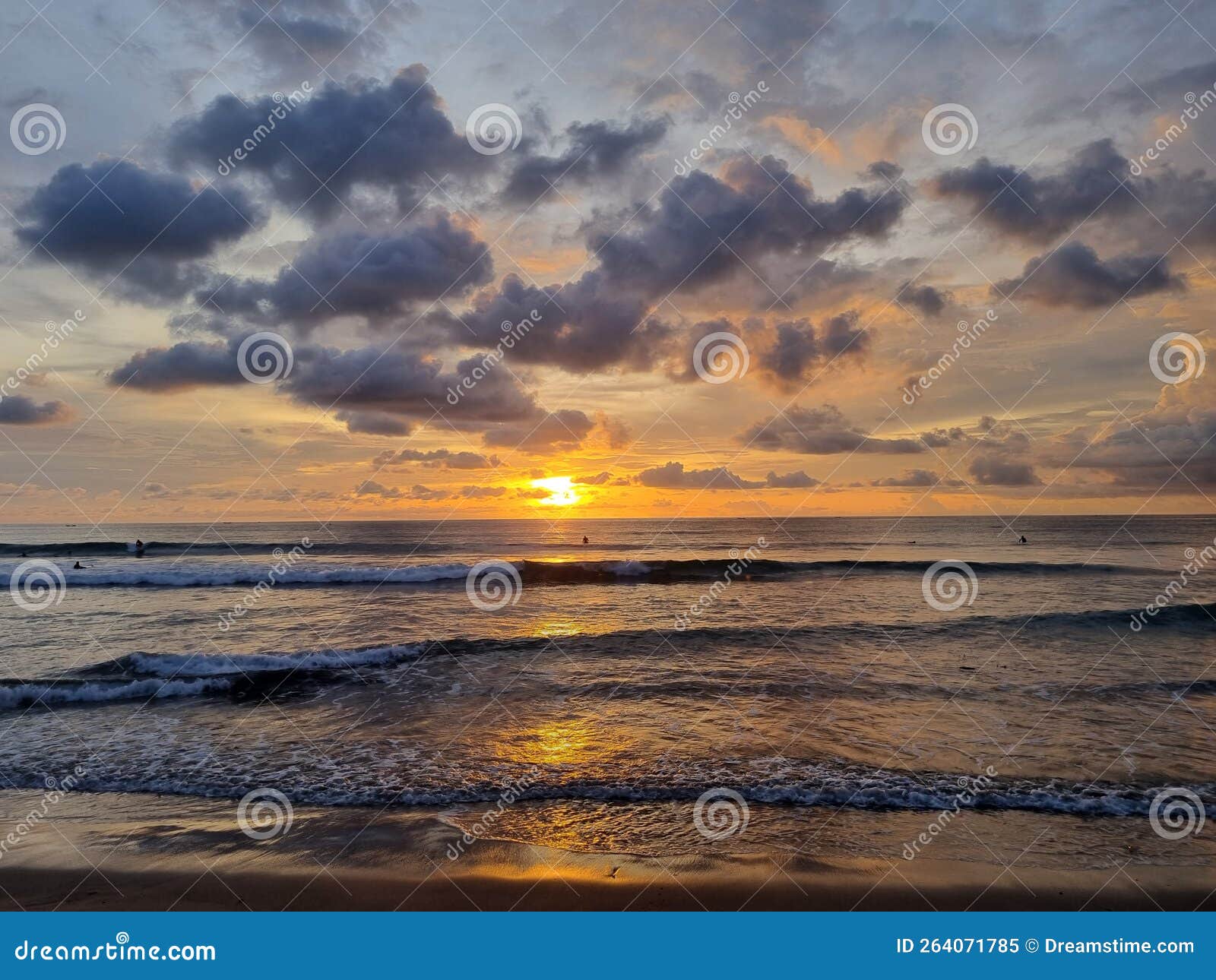 Sunset Beach in Legian, Bali Stock Image - Image of sunset, legian ...