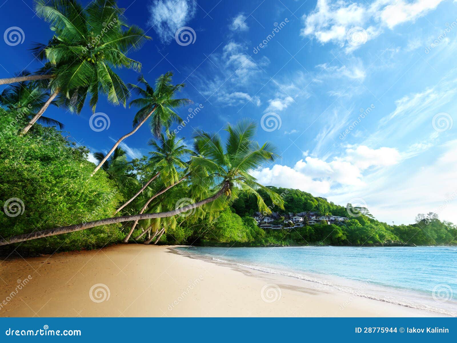 Sunset on Beach, Mahe Island Stock Photo - Image of sand, ocean: 28775944