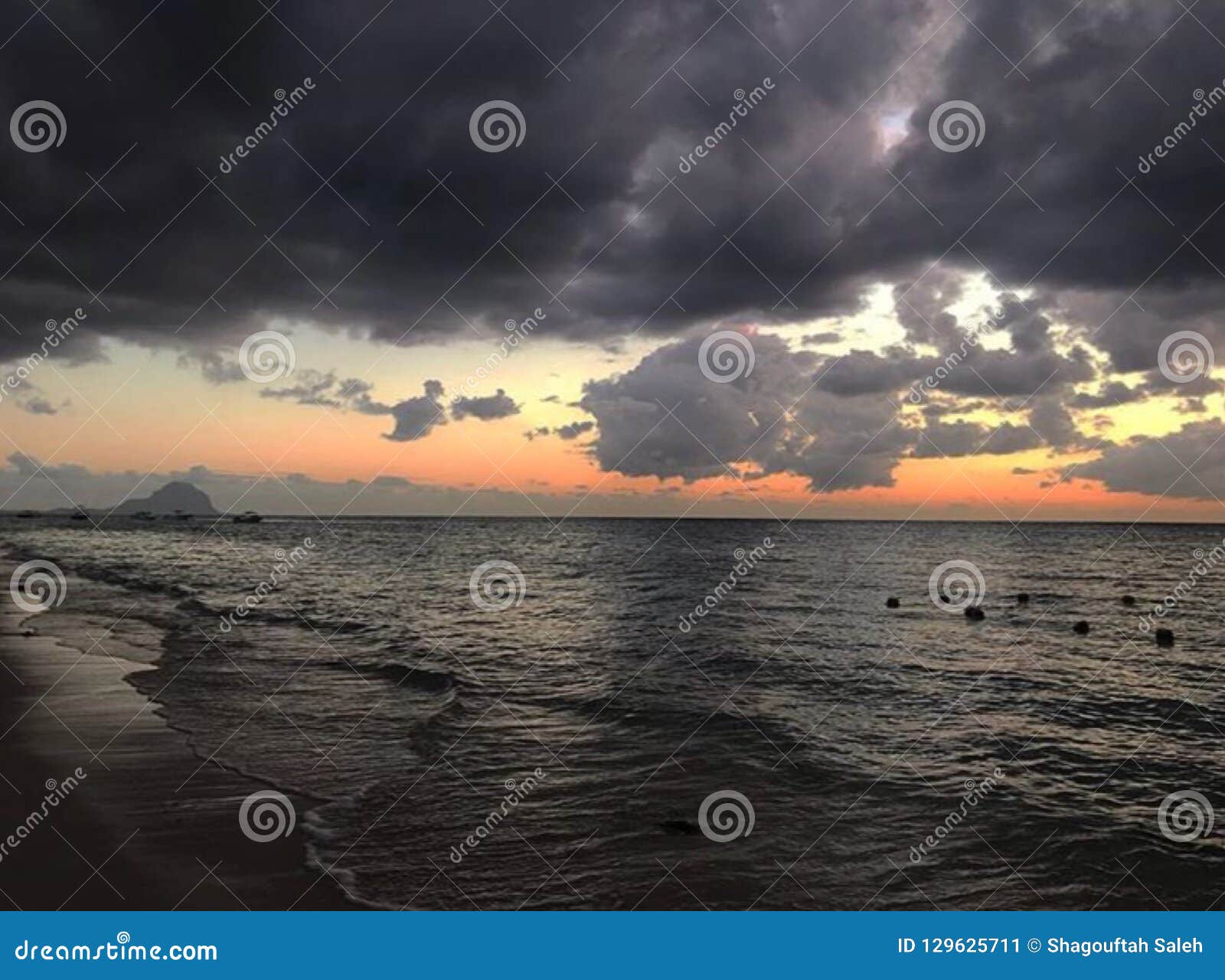 Sunset Beach Mauritius Island Stock Image - Image of sunset, mauritius ...