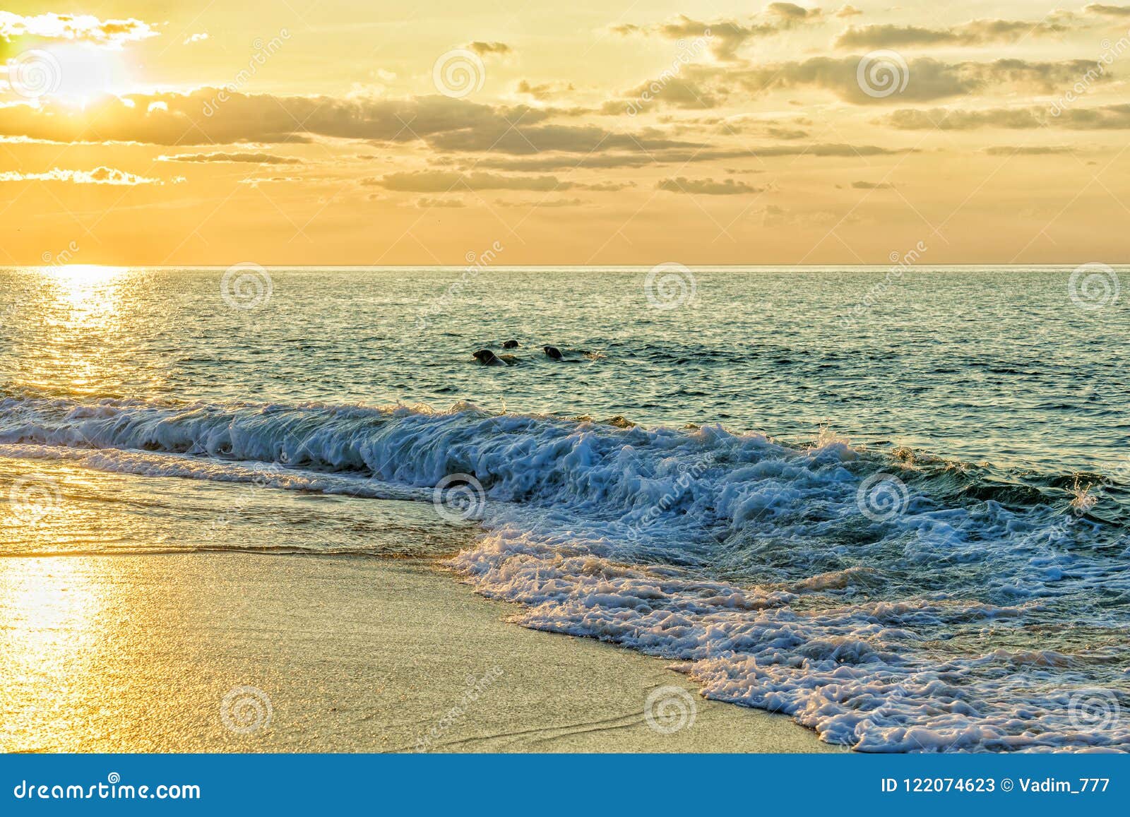 Sunset on the Beach on North Side of the Provincelands Cape Cod ...