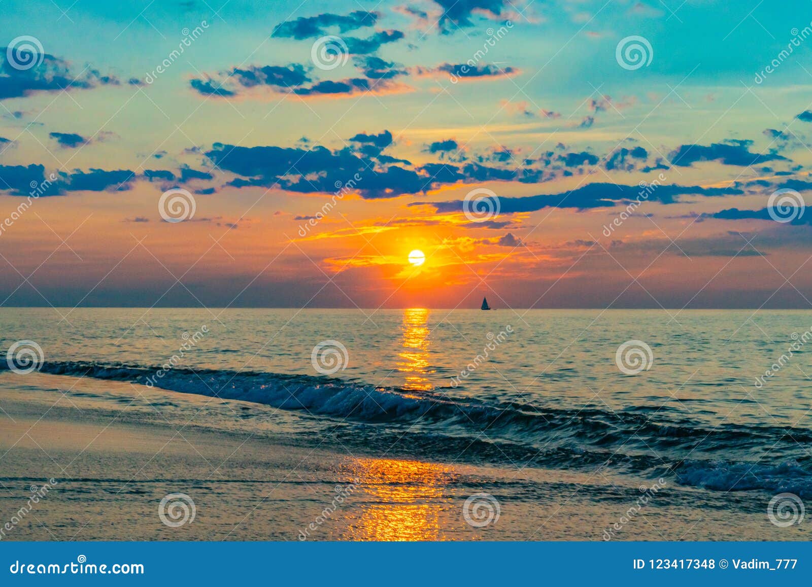 Sunset on the Beach on North Side of the Provincelands Cape Cod ...