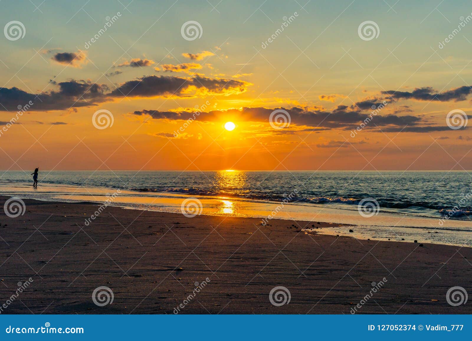 Sunset on the Beach on North Side of the Provincelands Cape Cod ...