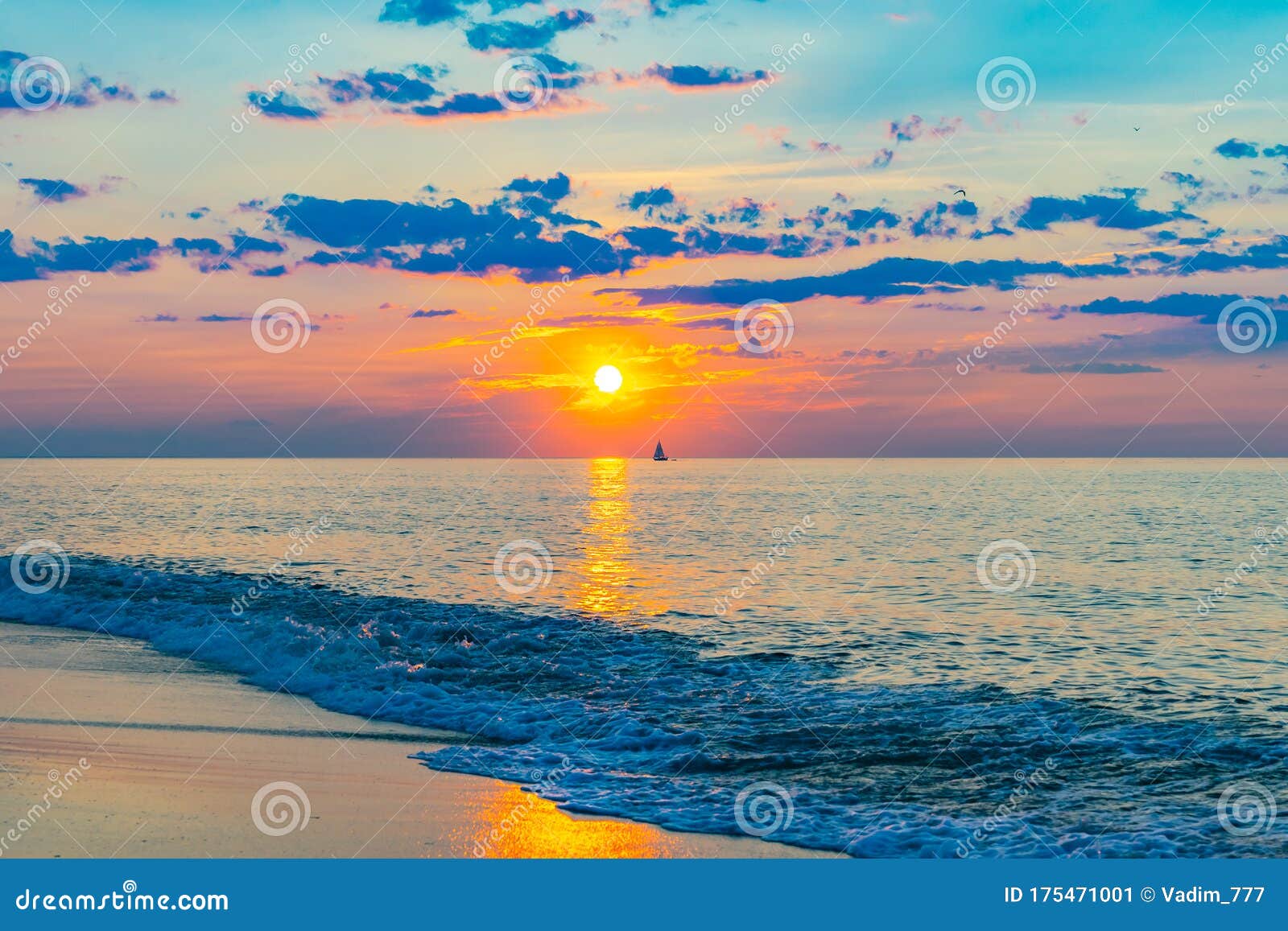 Sunset on the Beach on North Side of the Provincelands Cape Cod Stock ...