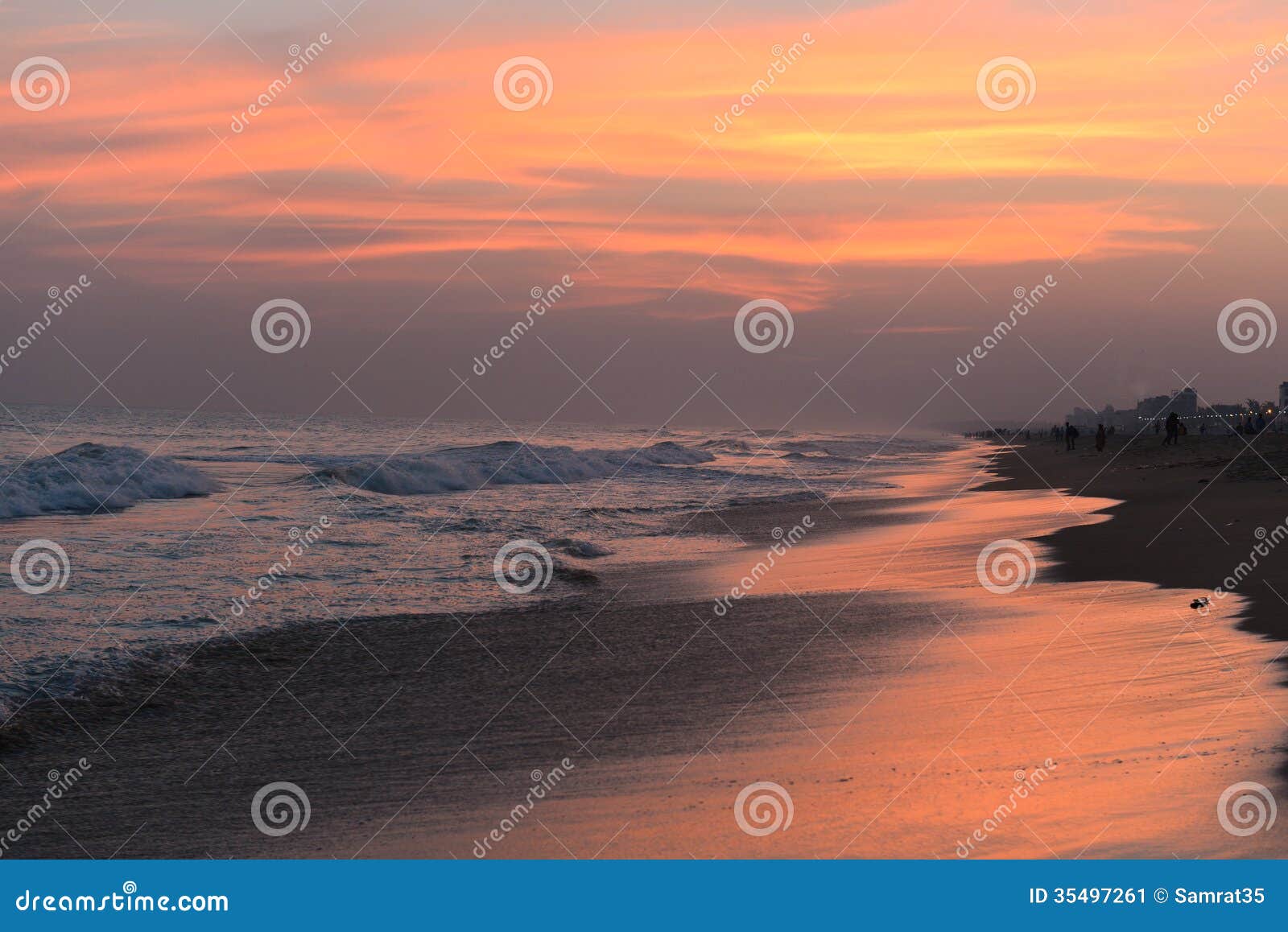 Sunset Beach stock image. Image of vibrant, climate, horizontal - 35497261