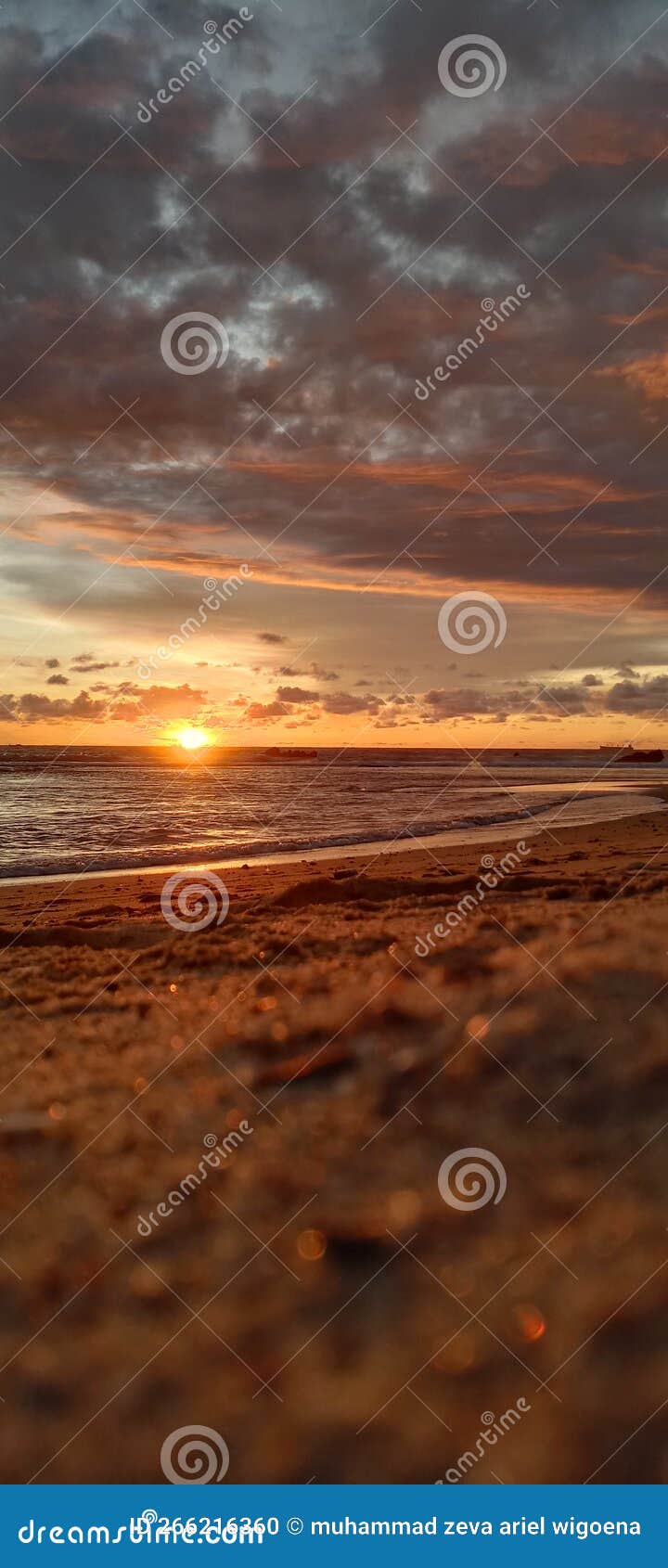 Sunset on the Beach of Pulo Manuk, Indonesia Stock Photo - Image of ...