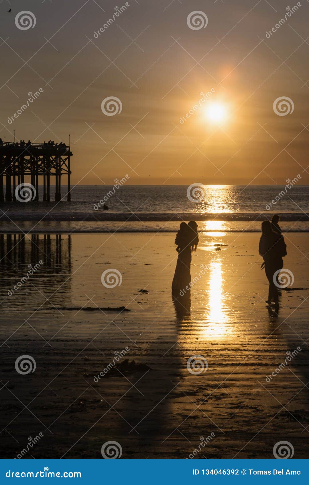 Sunset on the Beach in San Diego Stock Photo - Image of surf ...