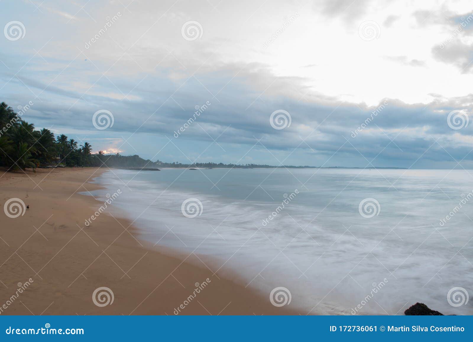 Sunset in the Beach of Tangalle, Sri Lanka. Stock Image - Image of ...