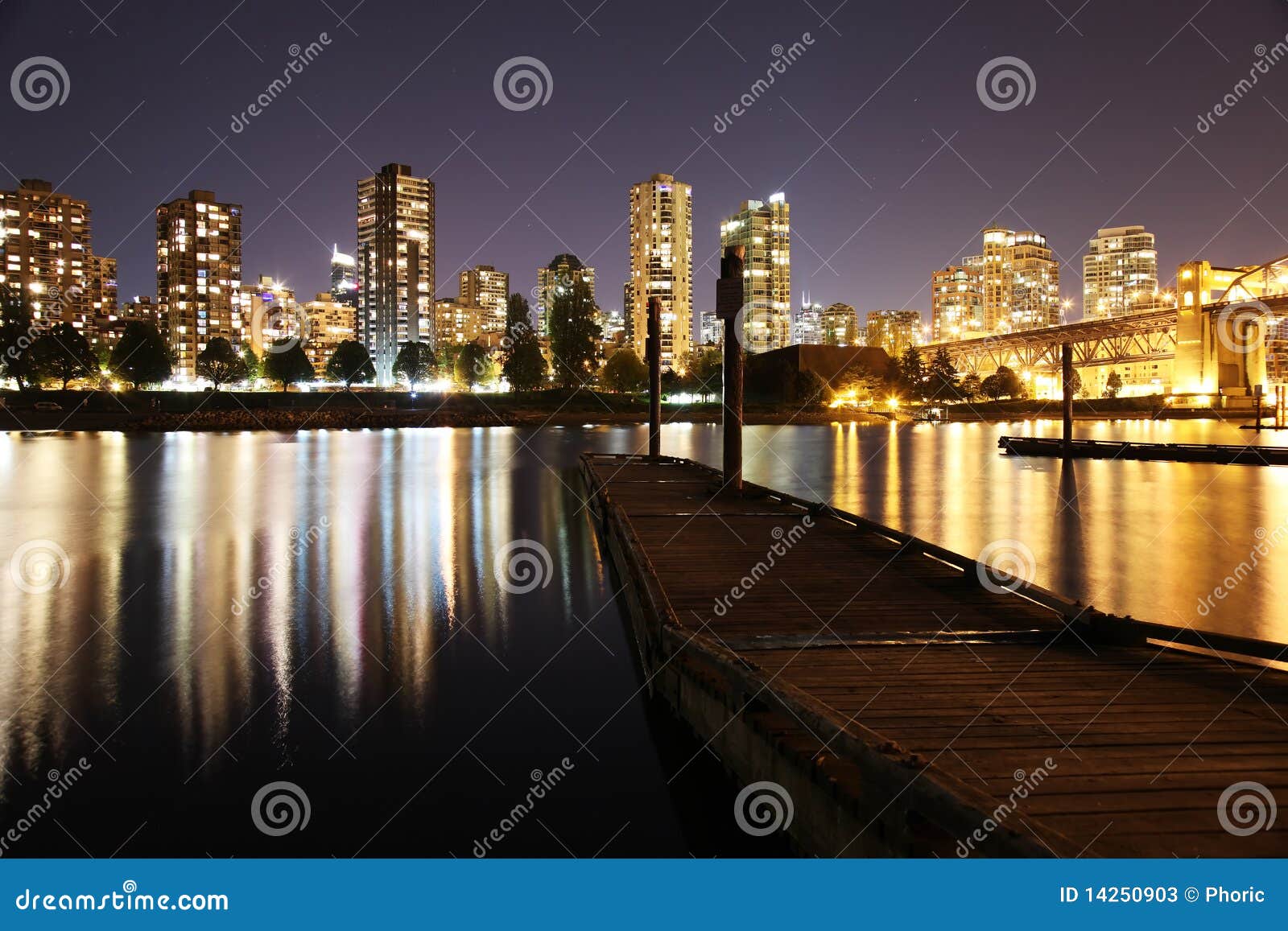 Sunset Beach Vancouver stock image. Image of creek, skyline - 14250903