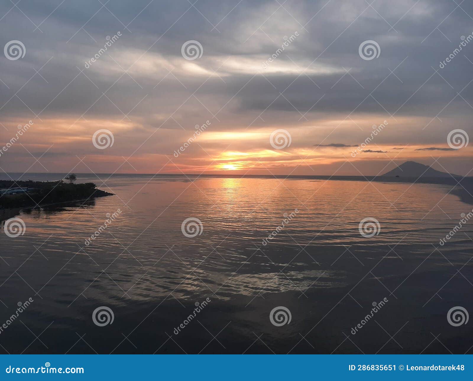 SUNSET on the BEACH with a VERY BEAUTIFUL VIEW Stock Image - Image of ...