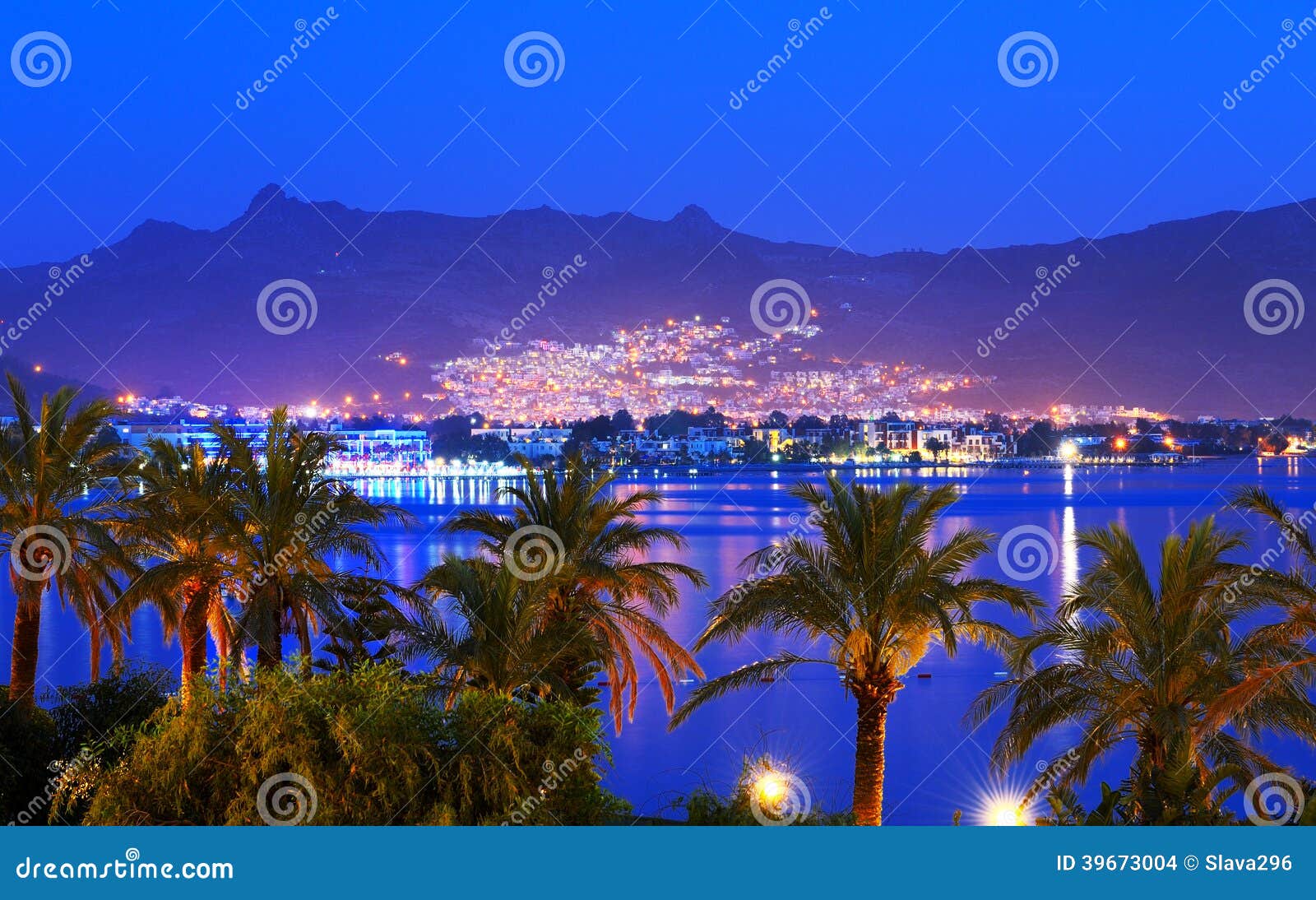 Sunset and Beach with a View on Bodrum Resort Stock Photo - Image of ...