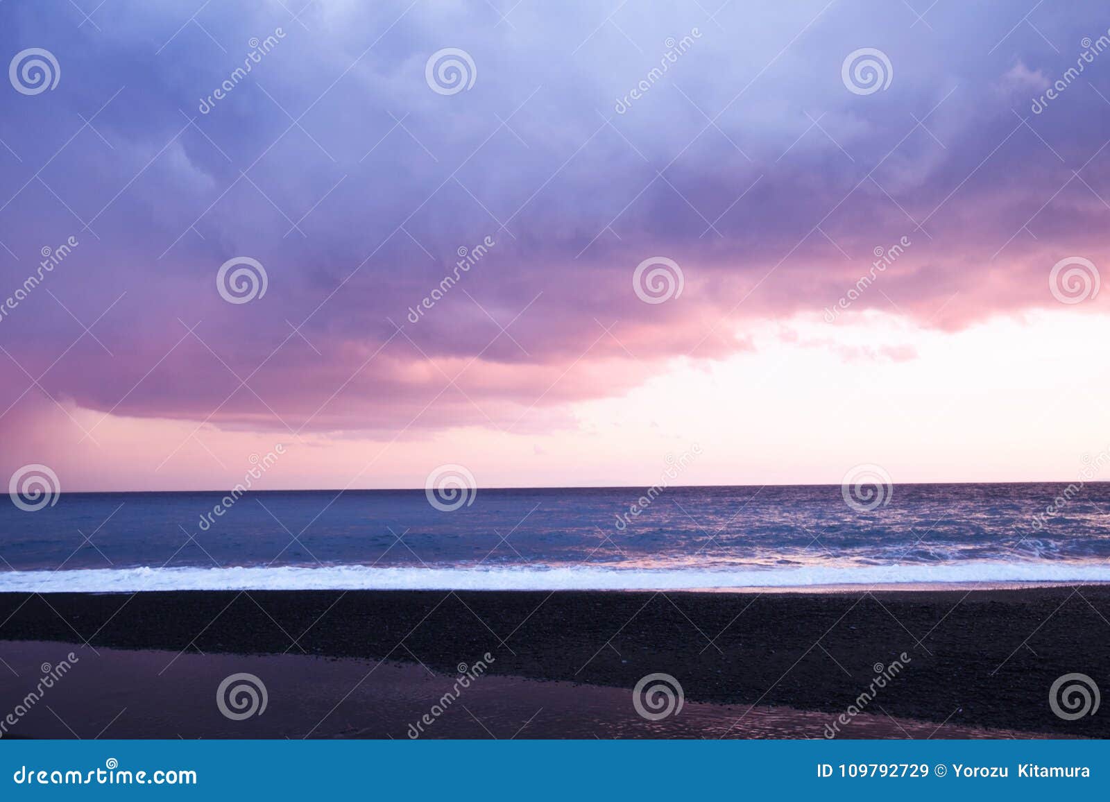 The sunset beach stock image. Image of wintern, wave - 109792729