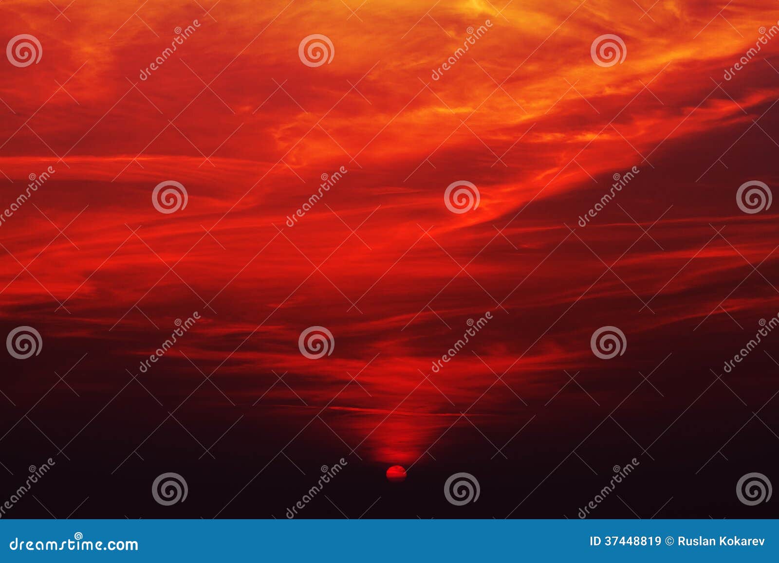 Sunset. stock image. Image of orange, empty, cloud, nature - 37448819