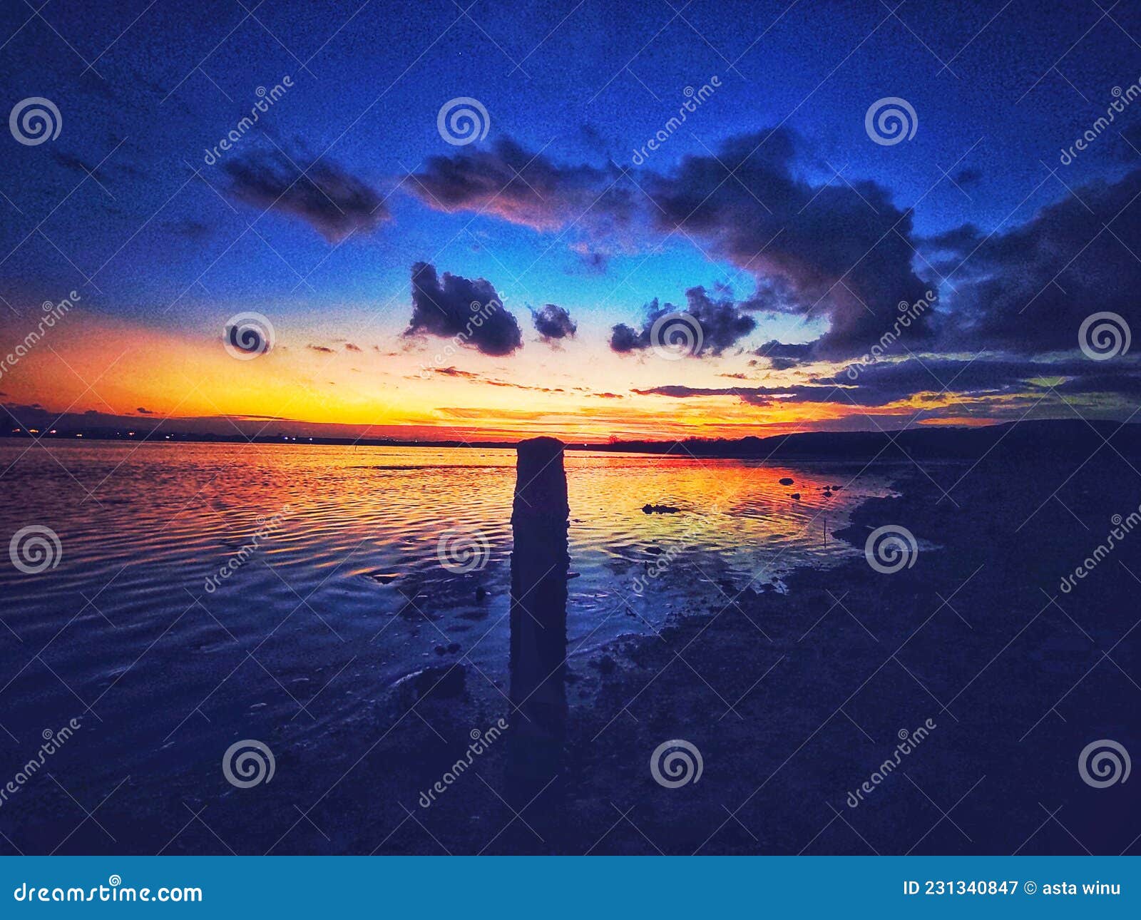 Sunset with Beautiful Colors Stock Image - Image of dusk, sunset: 231340847
