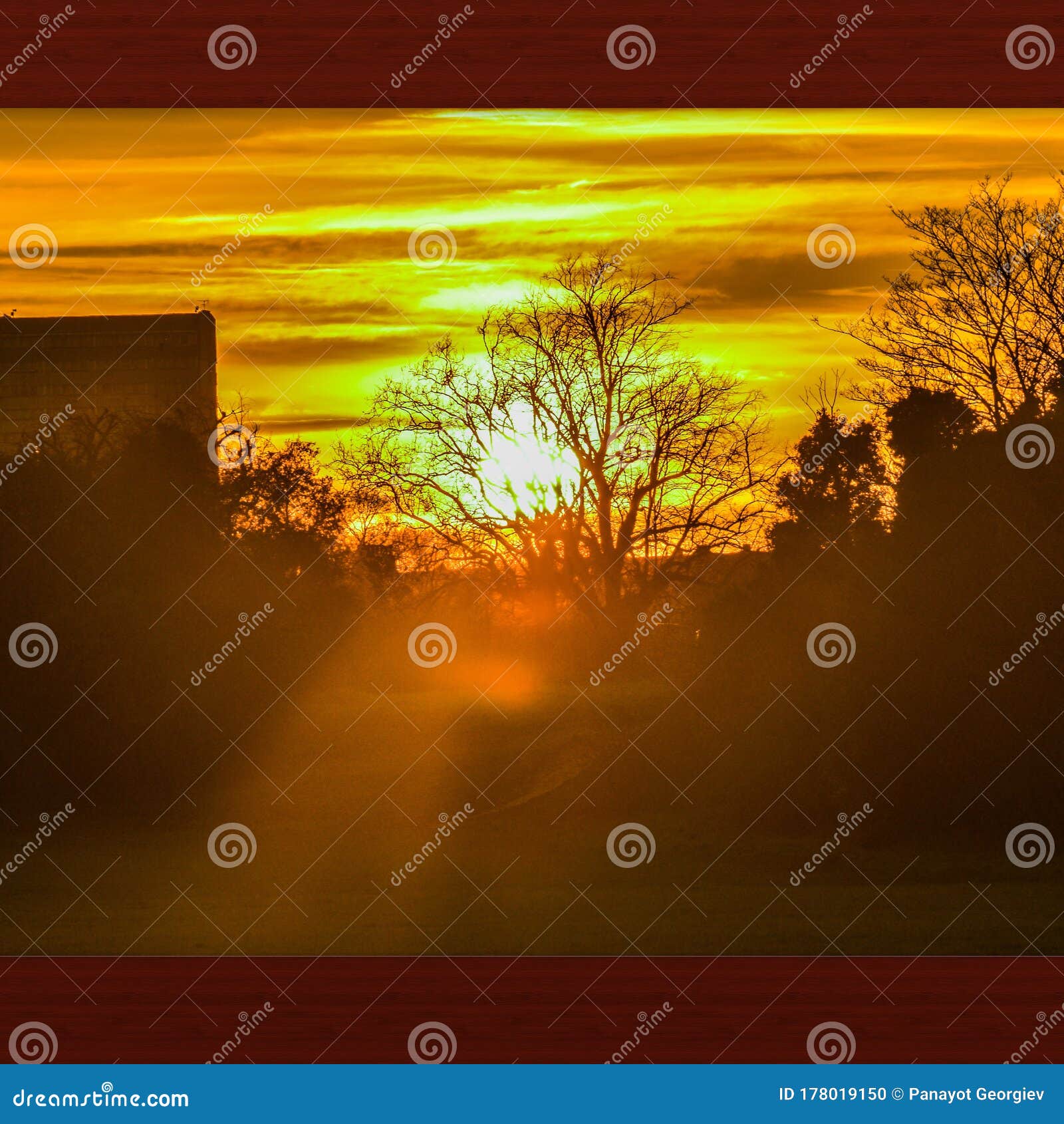 Sunset Beautiful Colourful Frame Stock Photo - Image of beautiful ...