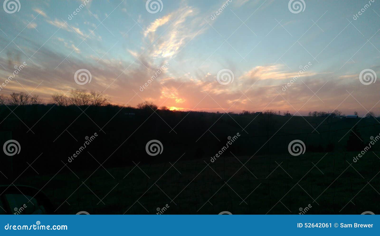 Sunset stock image. Image of beautiful, sunset, kentucky - 52642061
