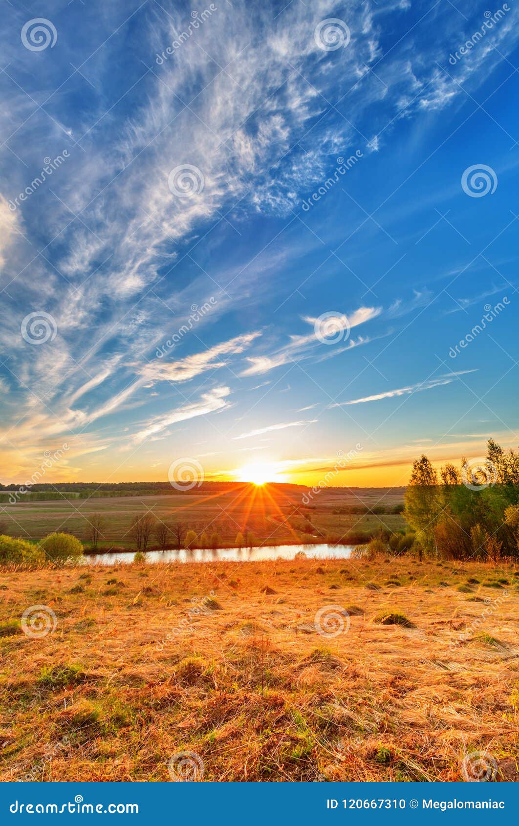 Sunset stock photo. Image of seasonal, season, scenery - 120667310