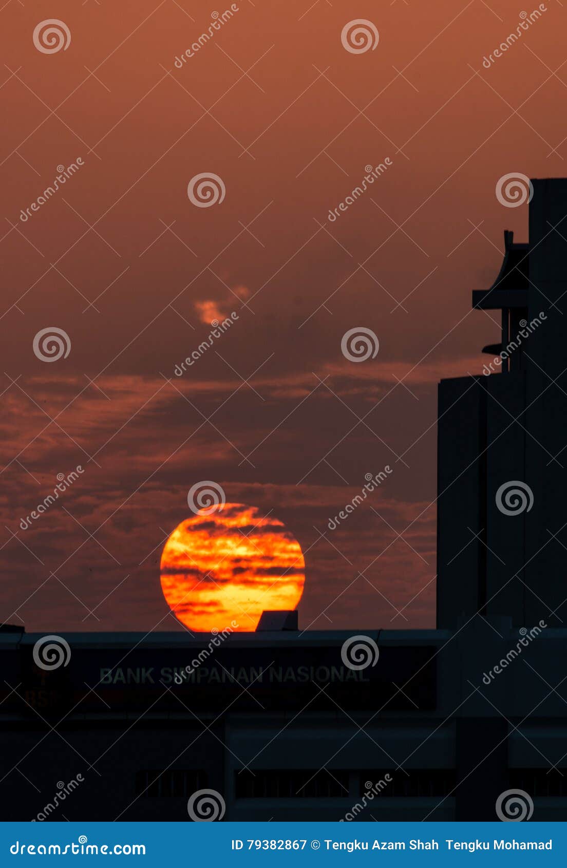 Sunset Behind Building stock image. Image of nature, dark - 79382867