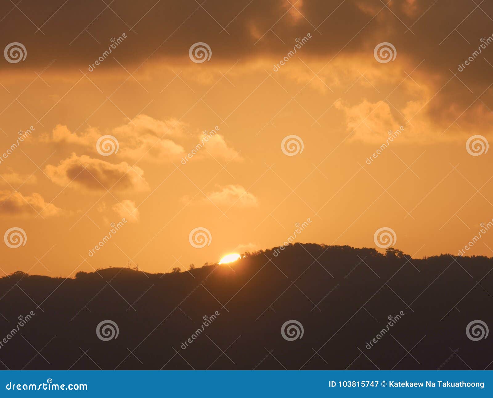 Sunset behind mountain stock image. Image of phuket - 103815747