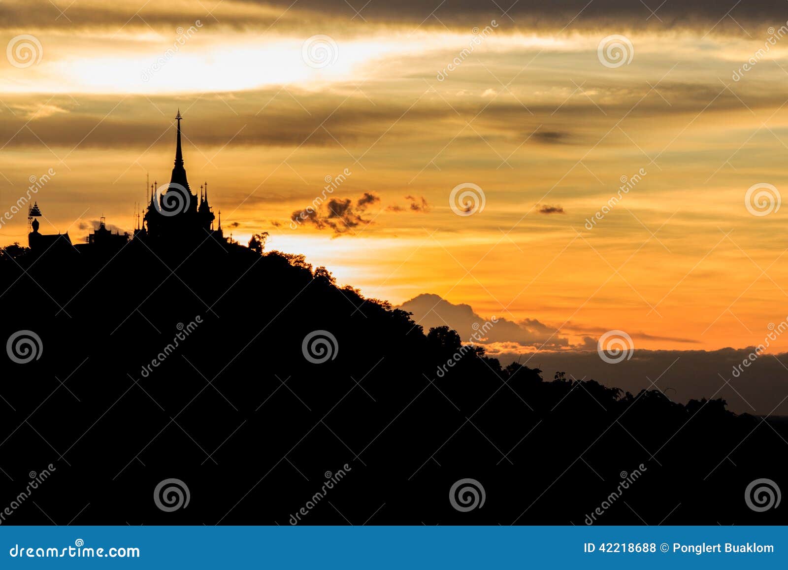 Sunset behind pagoda stock photo. Image of architecture - 42218688