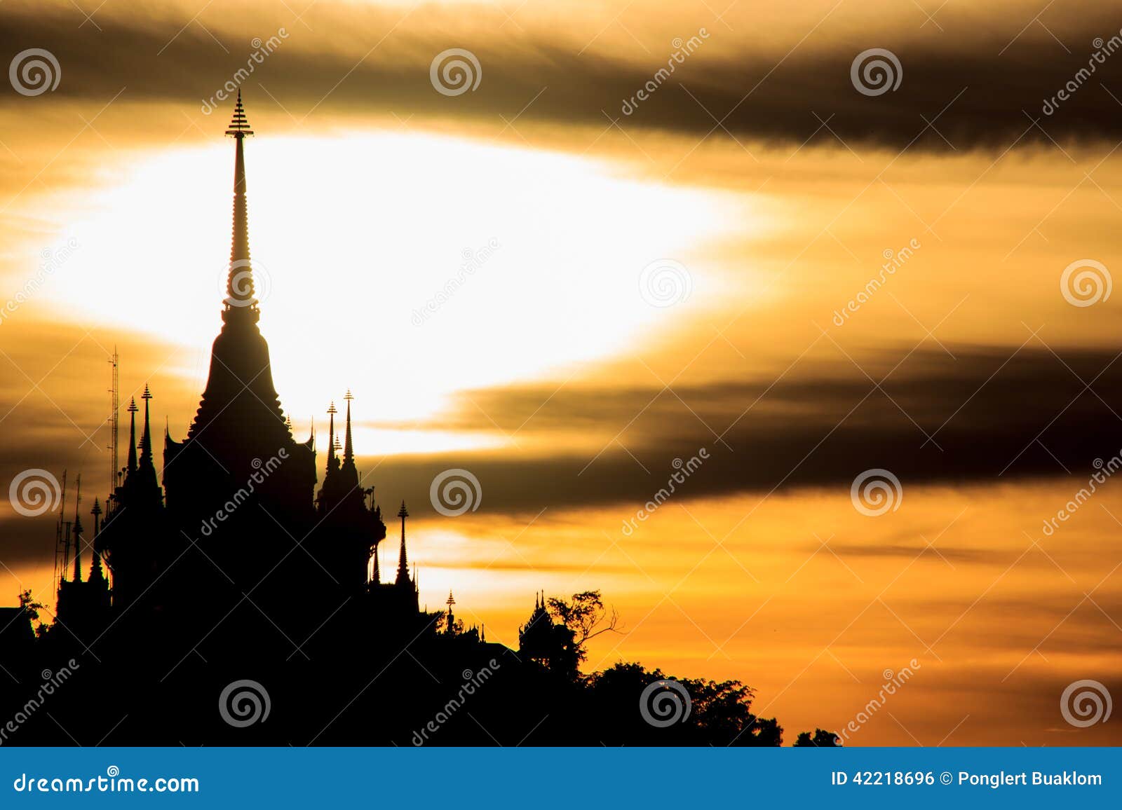 Sunset behind pagoda stock photo. Image of landmark, museum - 42218696