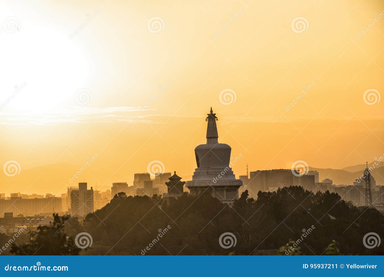 Sunset at Beijing editorial photo. Image of office, central - 95937211
