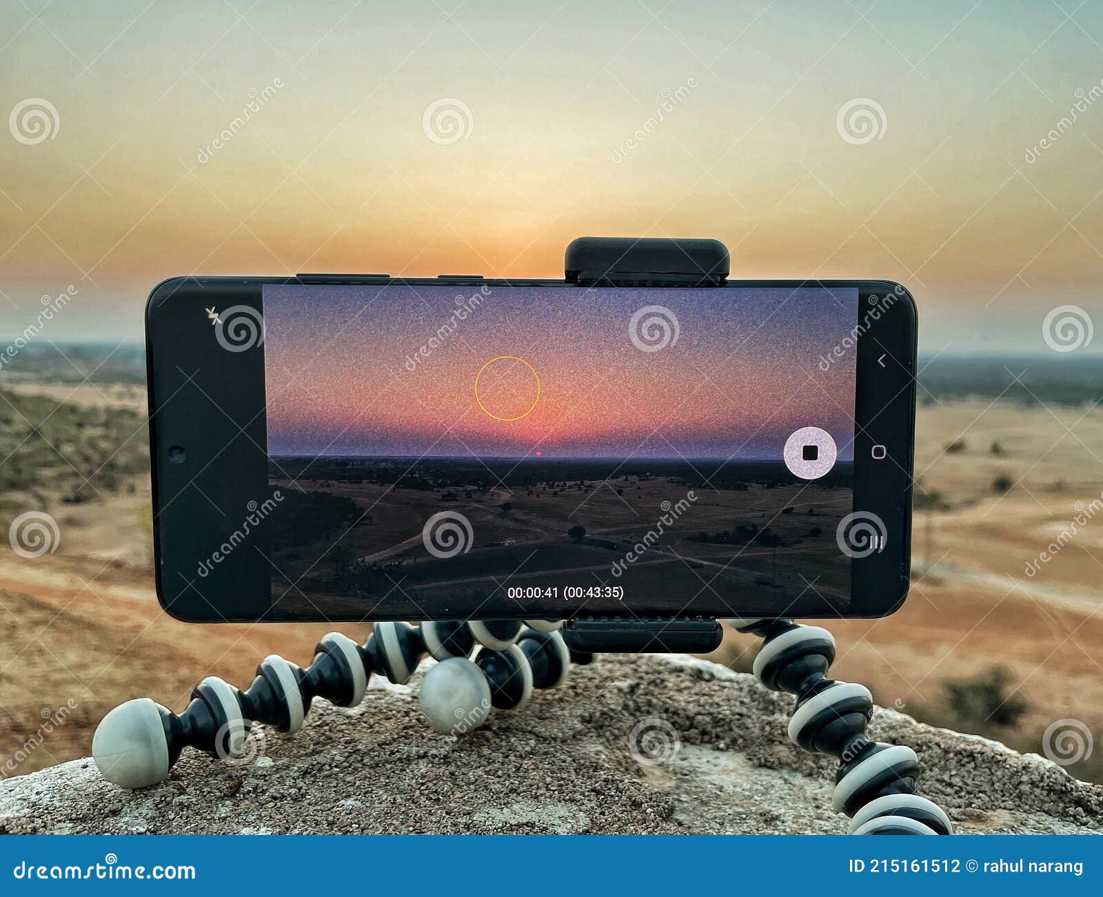 Sunset Being Captured in a Mobile Phone Stock Photo - Image of sunset ...