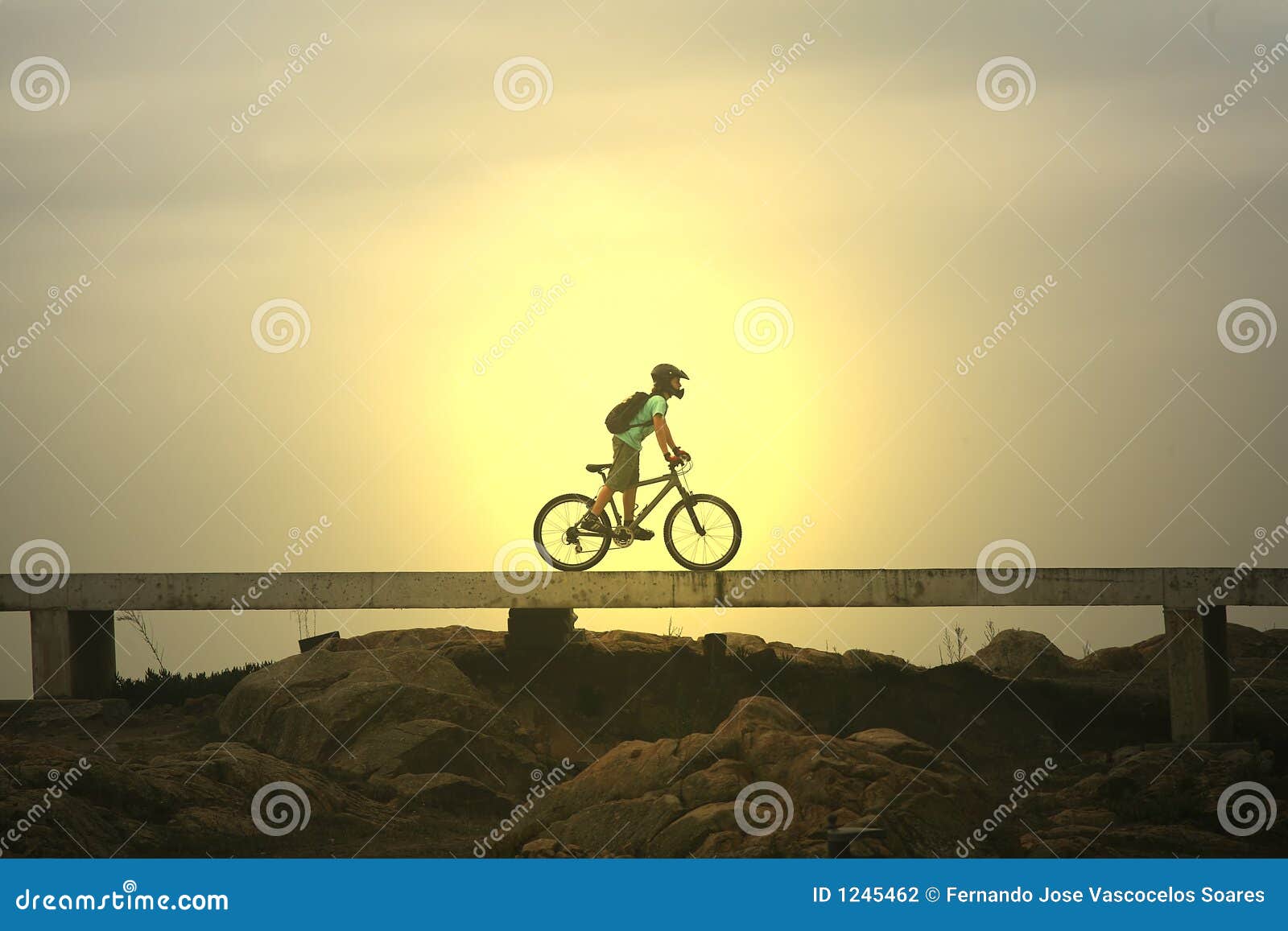 Sunset bicycle stock photo. Image of blue, pedal, cyclist - 1245462