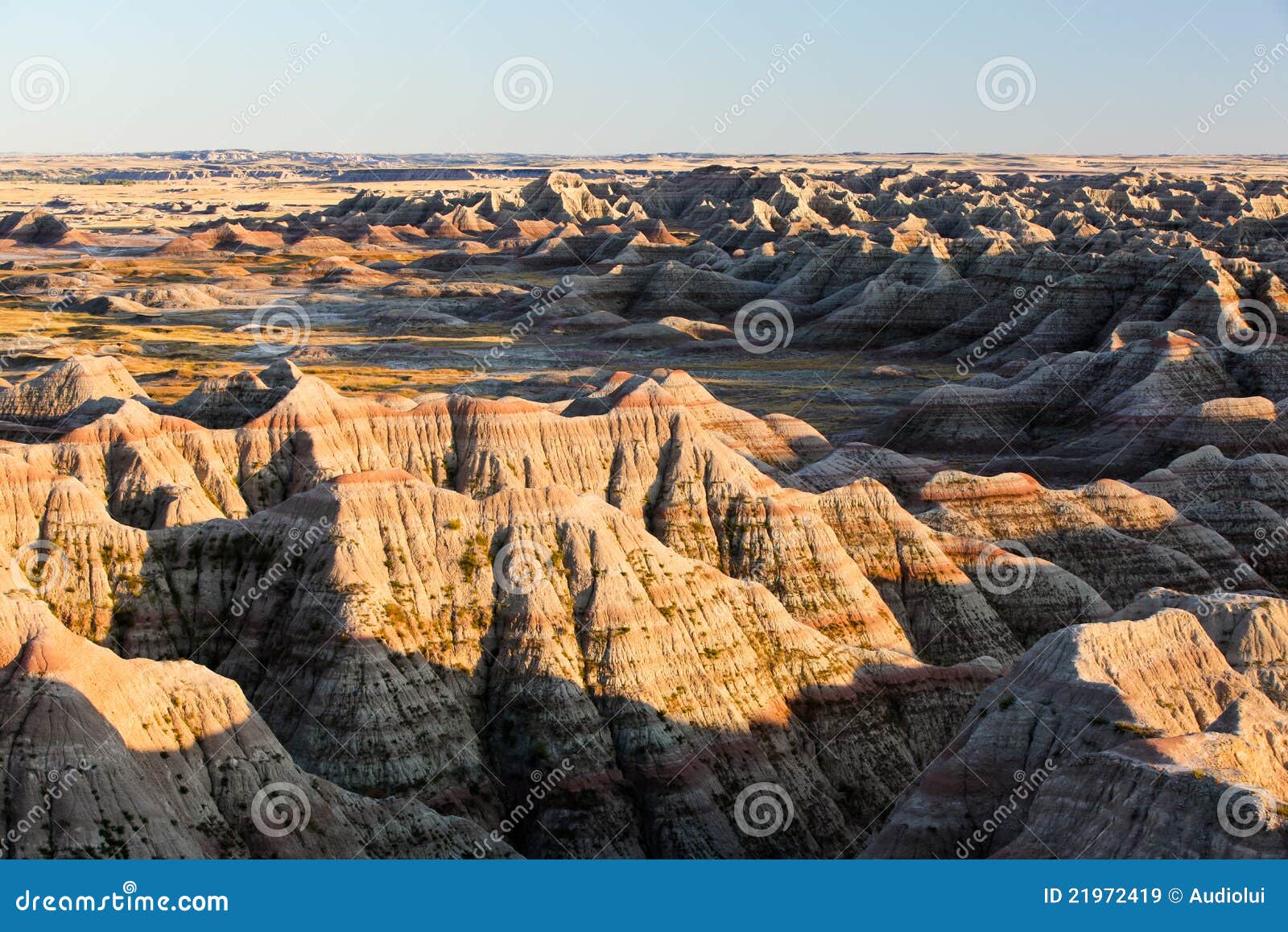 Sunset at Big Badlands Overlook Stock Image - Image of orange, park ...