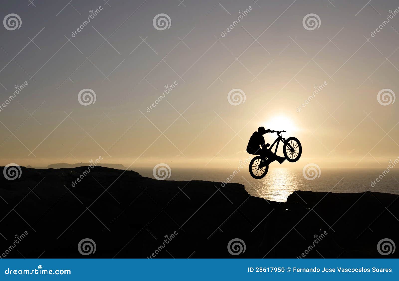 Sunset biker jumping stock photo. Image of speed, race - 28617950
