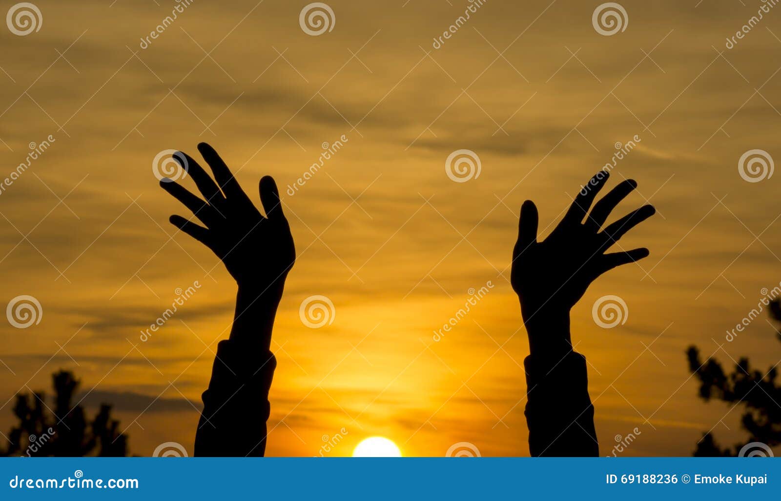 Sunset Blessing stock photo. Image of health, peaceful - 69188236