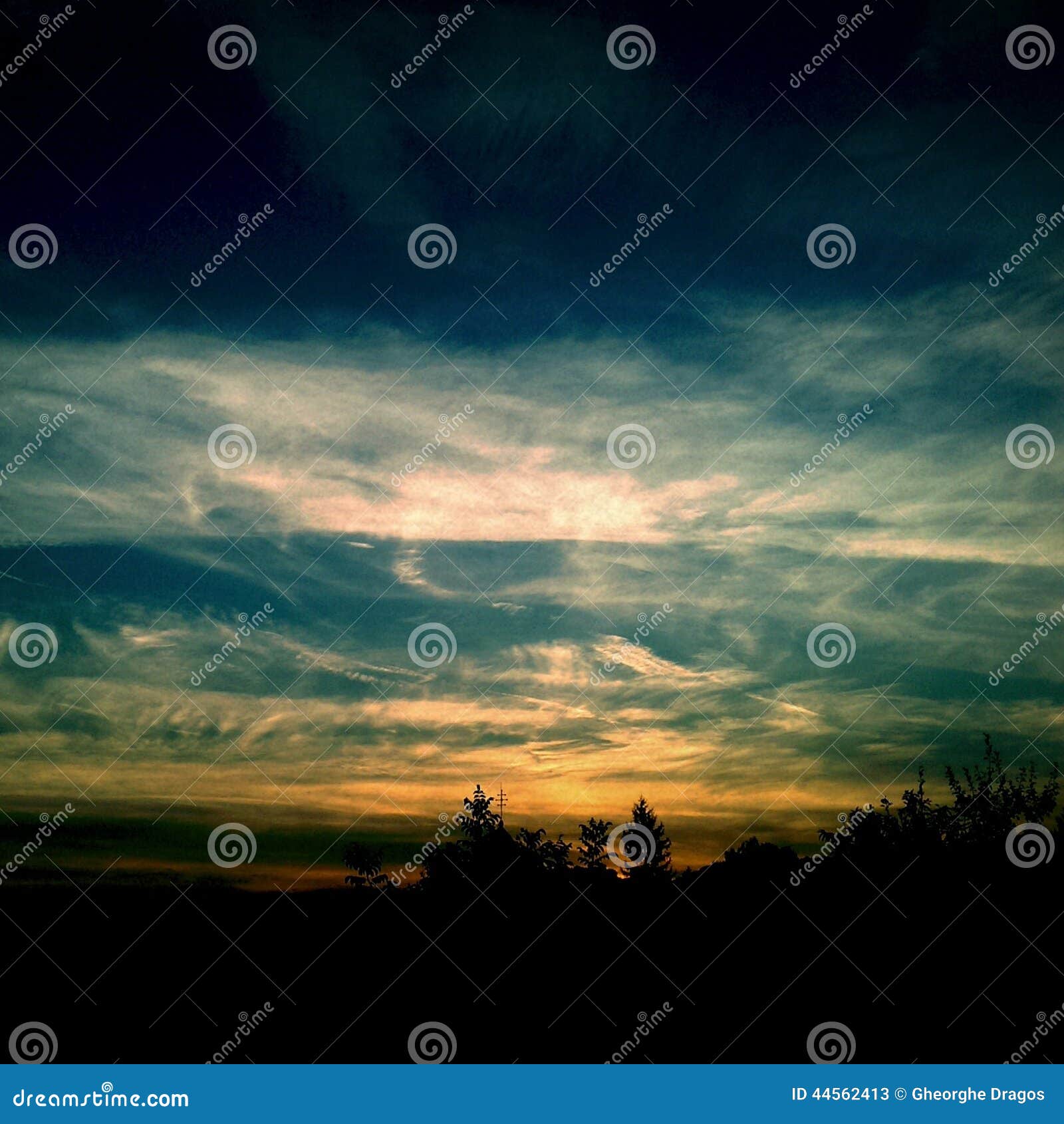 Sunset blue stock image. Image of sunset, night, blue - 44562413