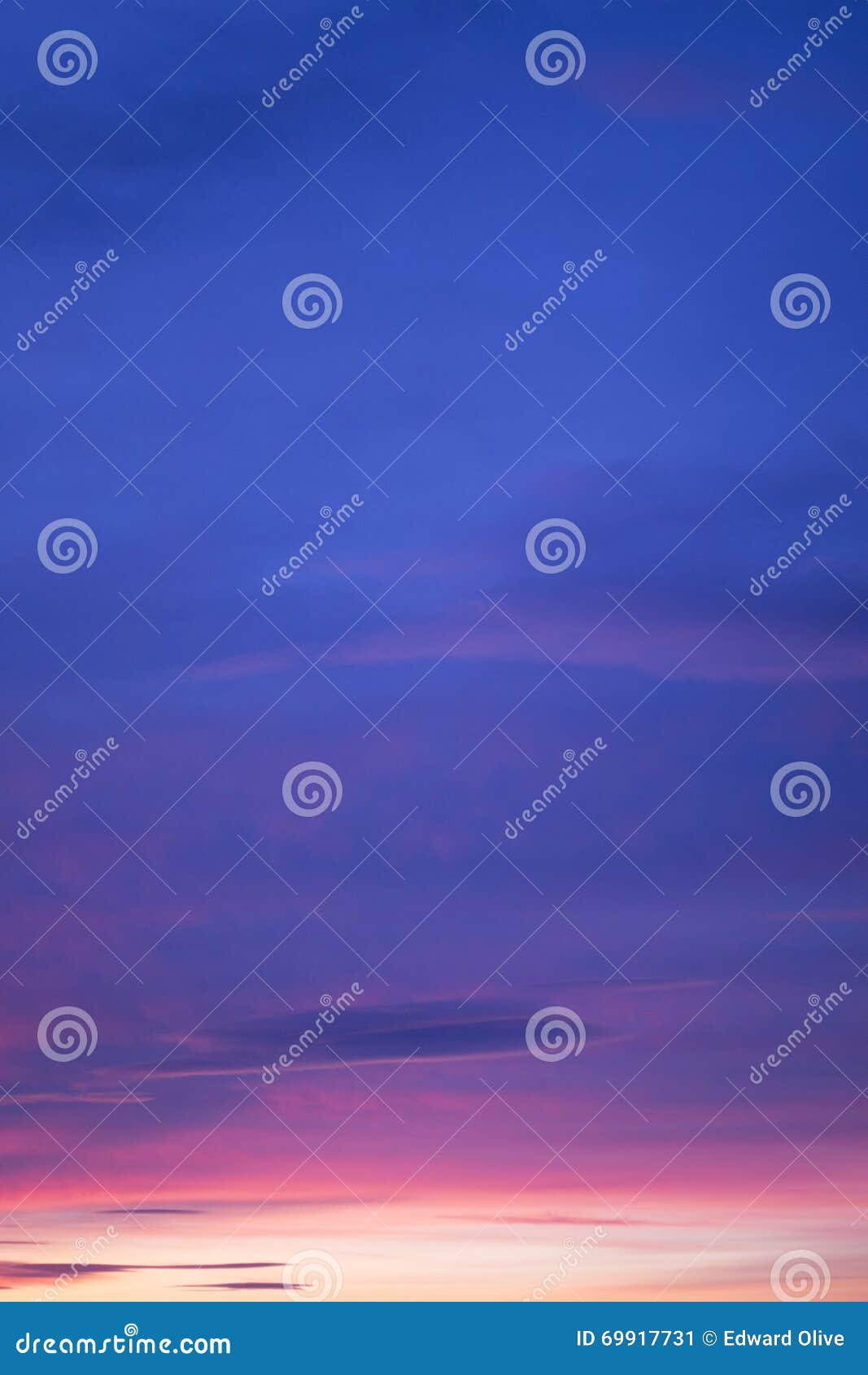 Sunset Blue Sky with Clouds Stock Image - Image of view, nature: 69917731