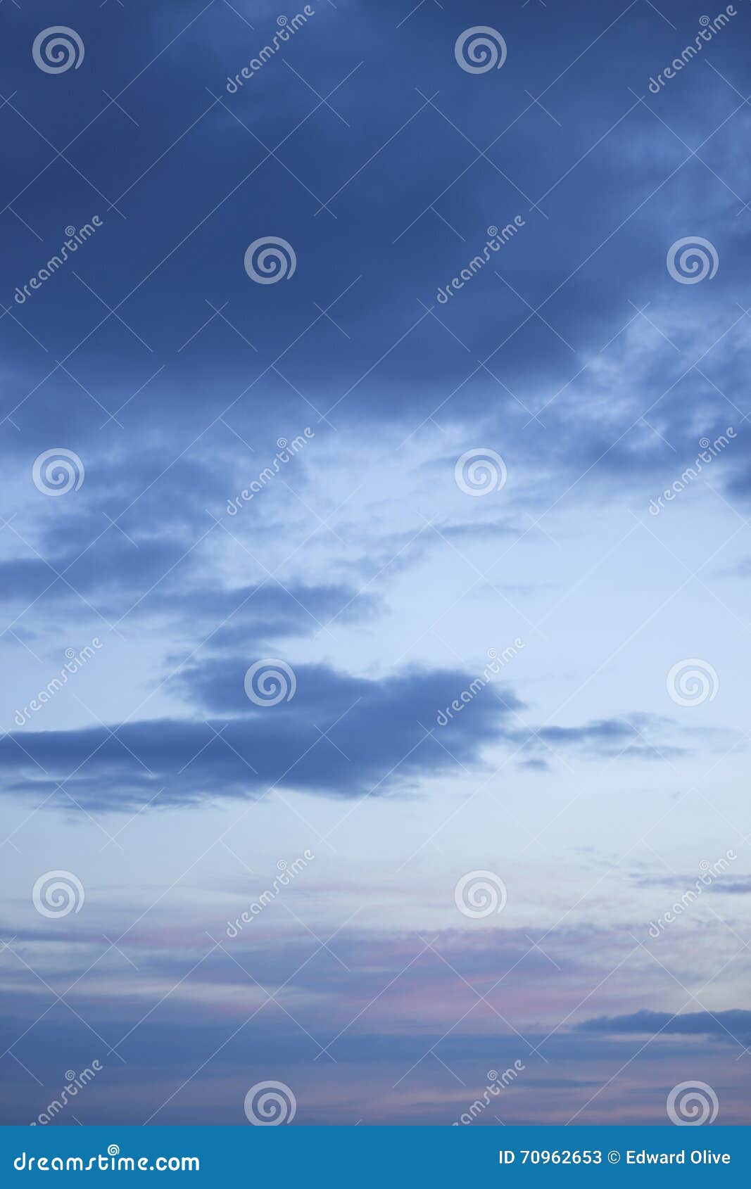 Sunset Blue Sky with Clouds Stock Image - Image of colorful, horizon ...
